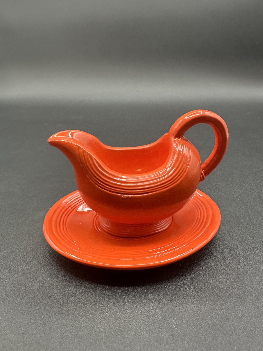 Fiestaware Miniature Orange Gravy Boat And Saucer, Genuine Fiesta ...