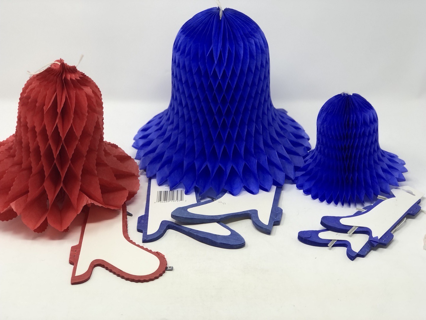 Beistle Vintage Tissue Paper Honeycomb Bells Red and Blue 8 Total ...