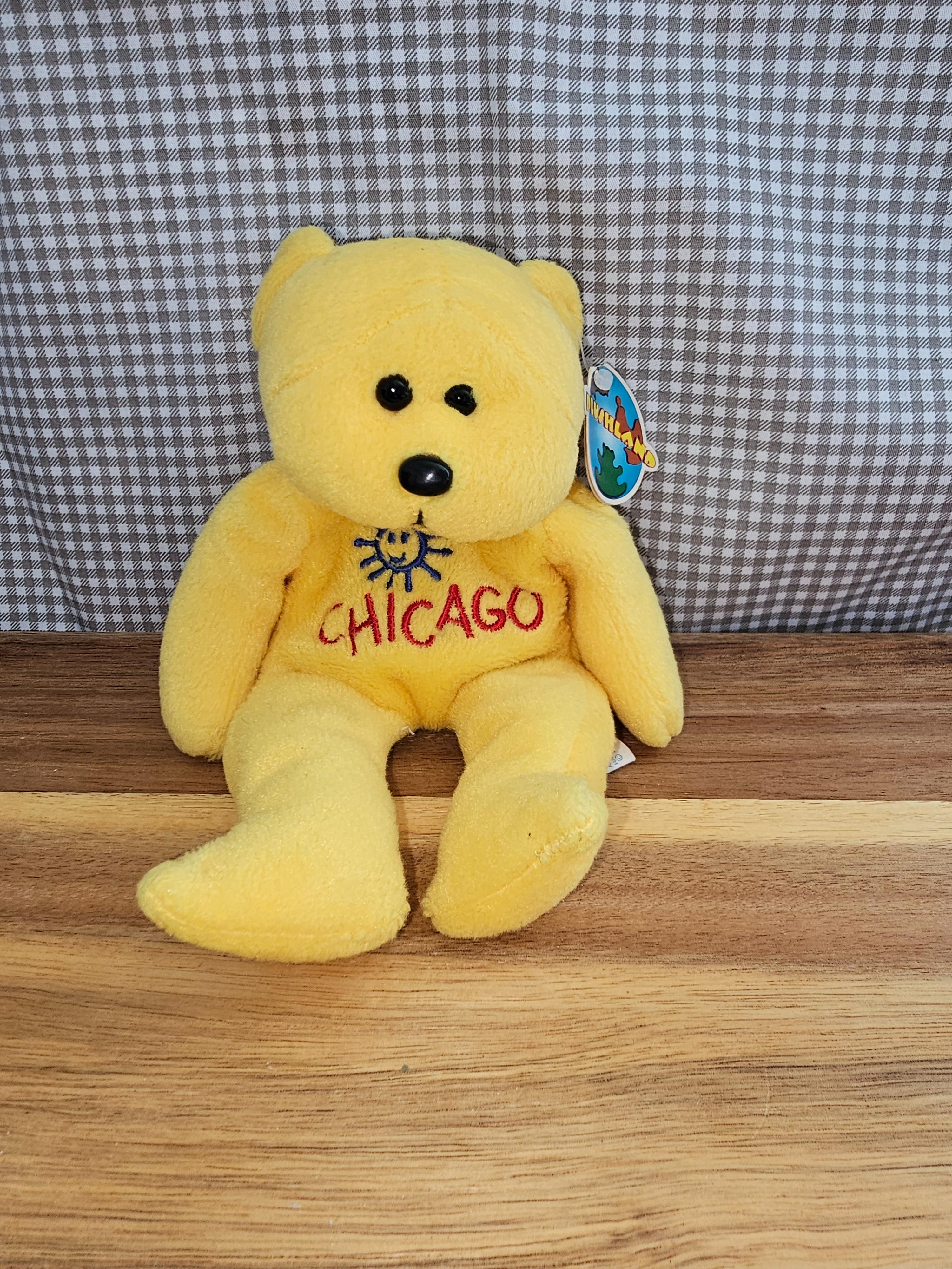 Yellow Chicago Souvenir Teddy Bear