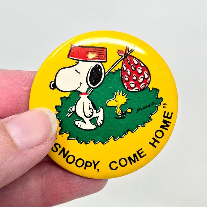 Snoopy 'Come Home' Button - Peanuts