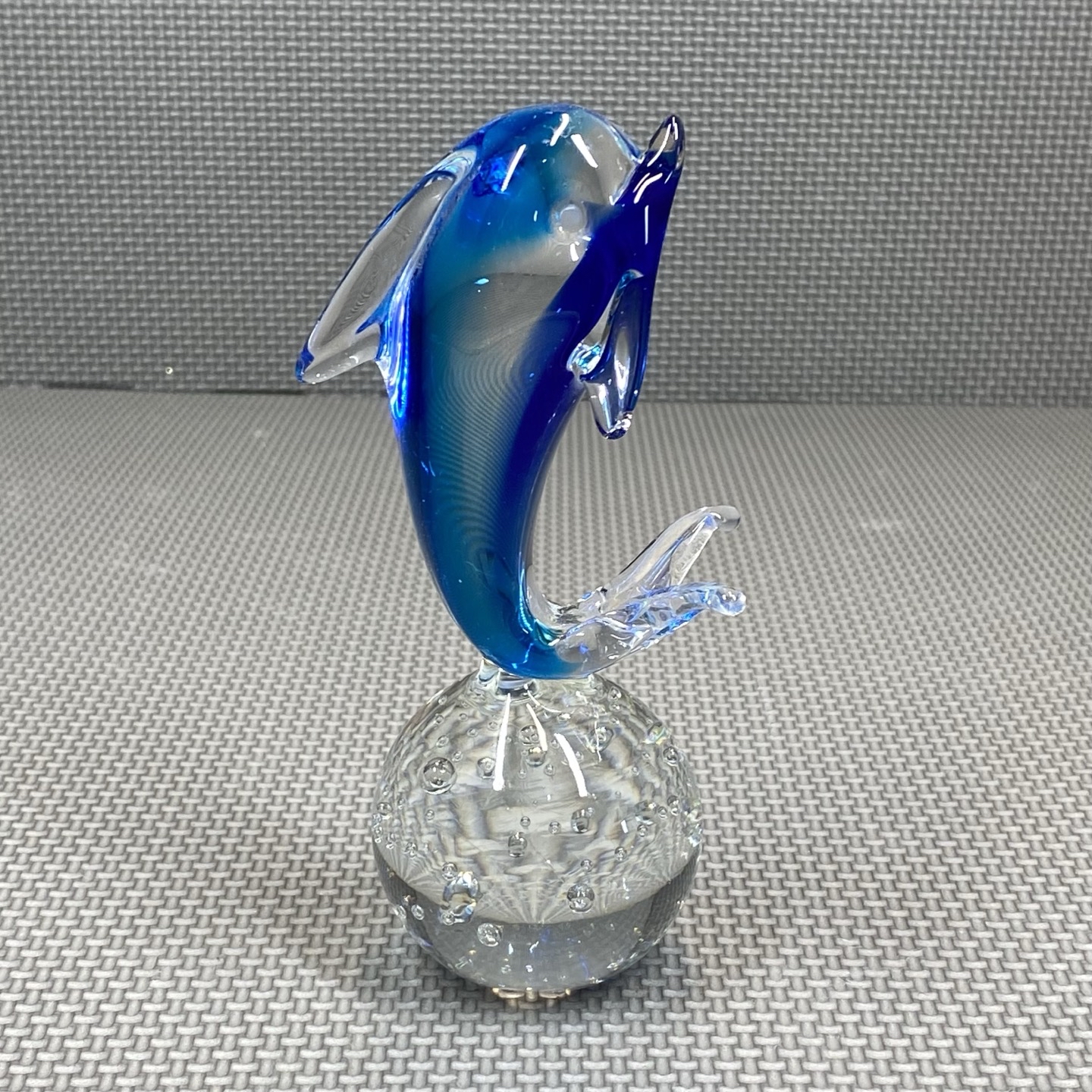 Art Glass Dolphin Paperweight