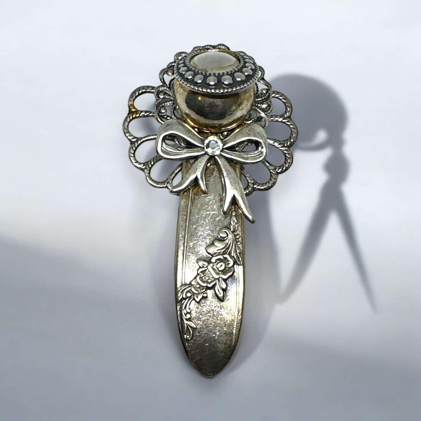 Vintage Angel Spoon Pendant, 2 1/2 Inches