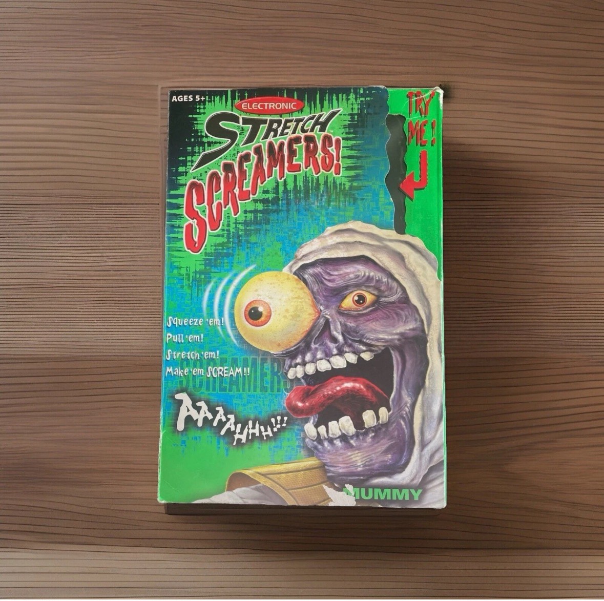 RARE VINTAGE QUEST TOYS ELECTRONIC STRETCH SCREAMERS THE MUMMY MONSTER ...