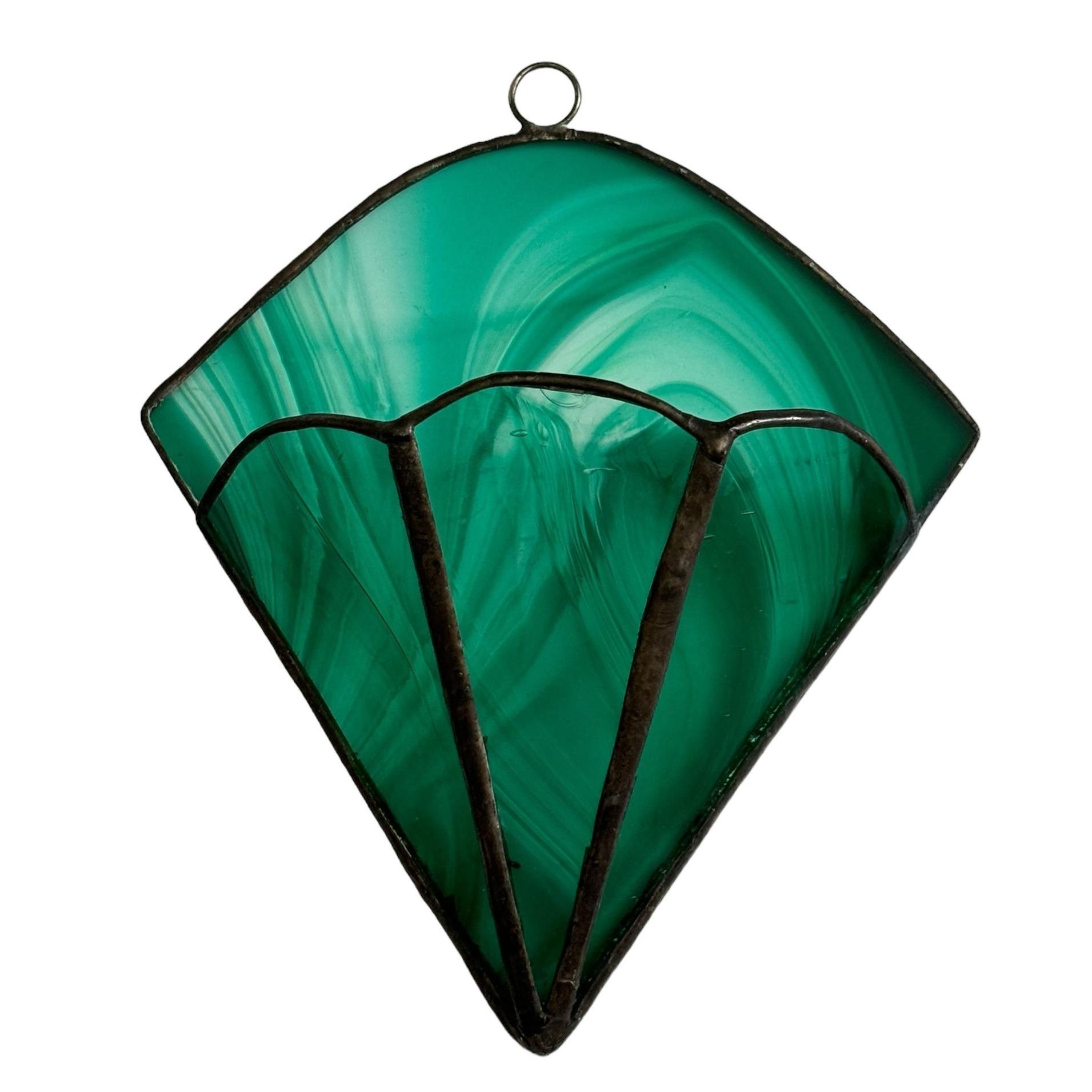 Stained Glass Wall Pocket Suncatcher Green