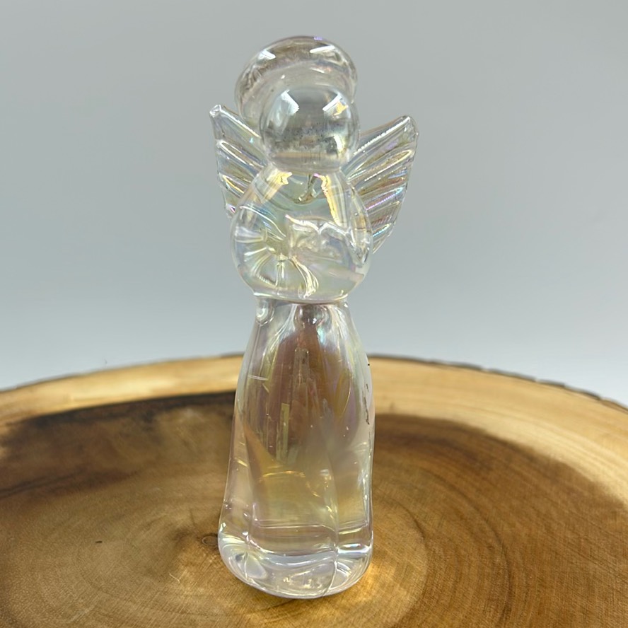 Ron Ray Iridescent Glass Angel Signed