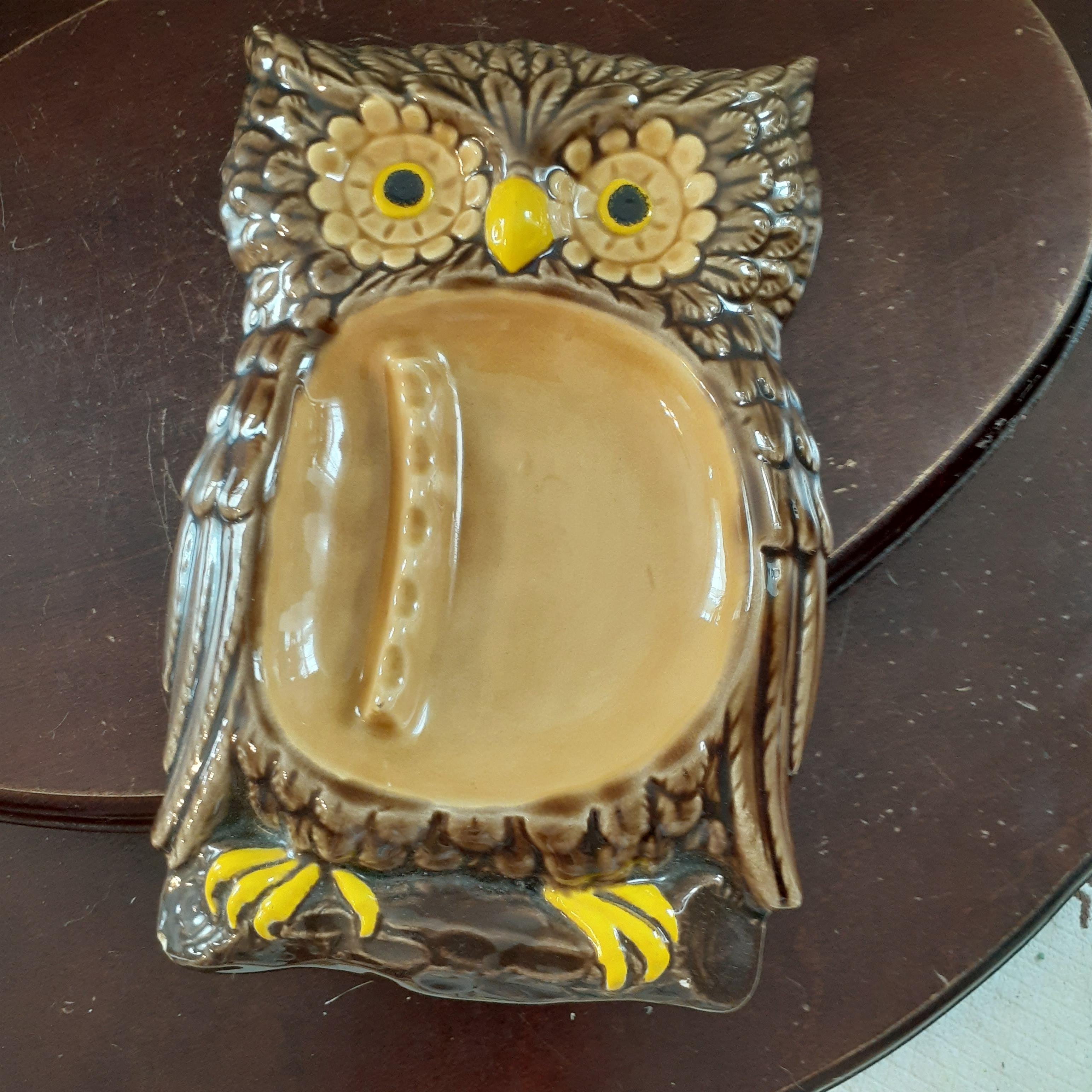 Ceramic Owl Ashtray
