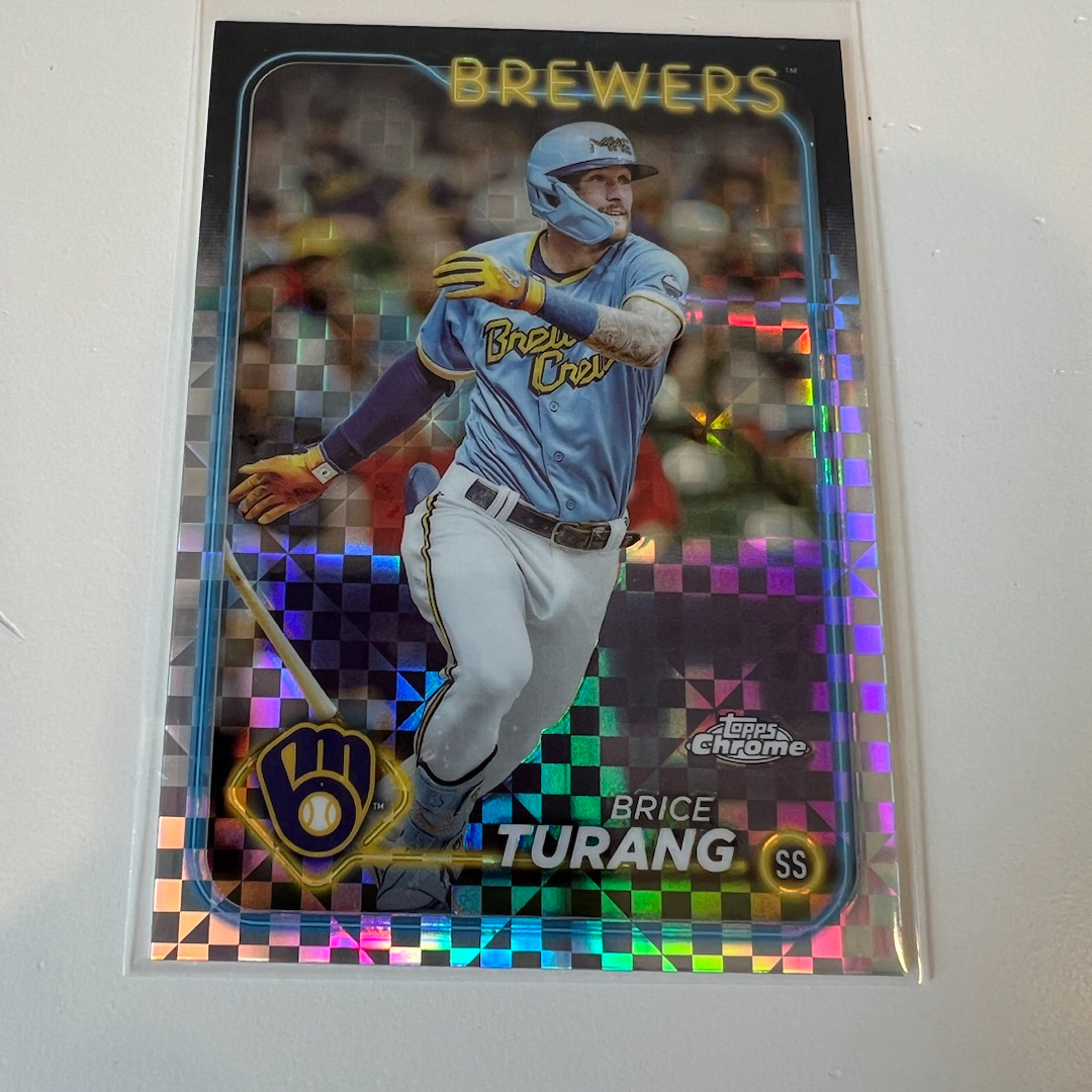 Bryce Turang Chrome X-Fractor Milwaukee Brewers