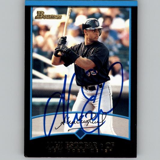 Alex Escobar Signed New York Mets 2000 Bowman Baseball Card #274