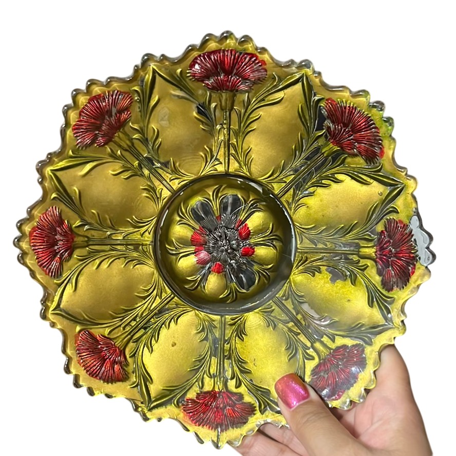 Gorgeous Goofus Glass Plate