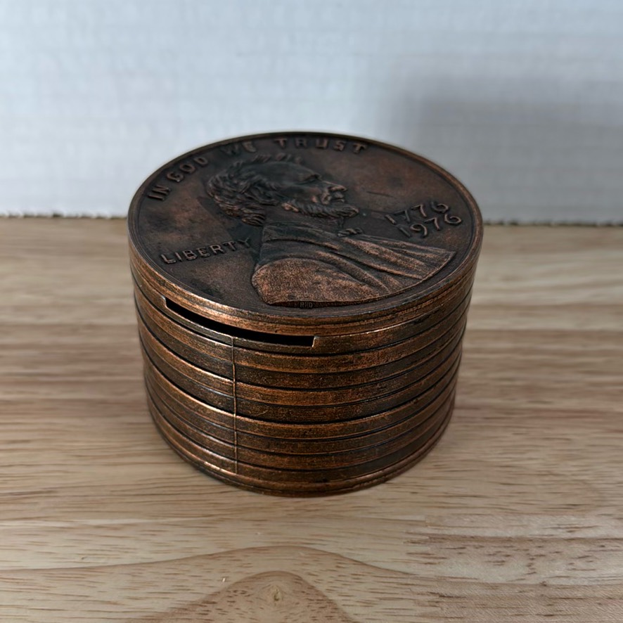 Metal Penny Stack Bank