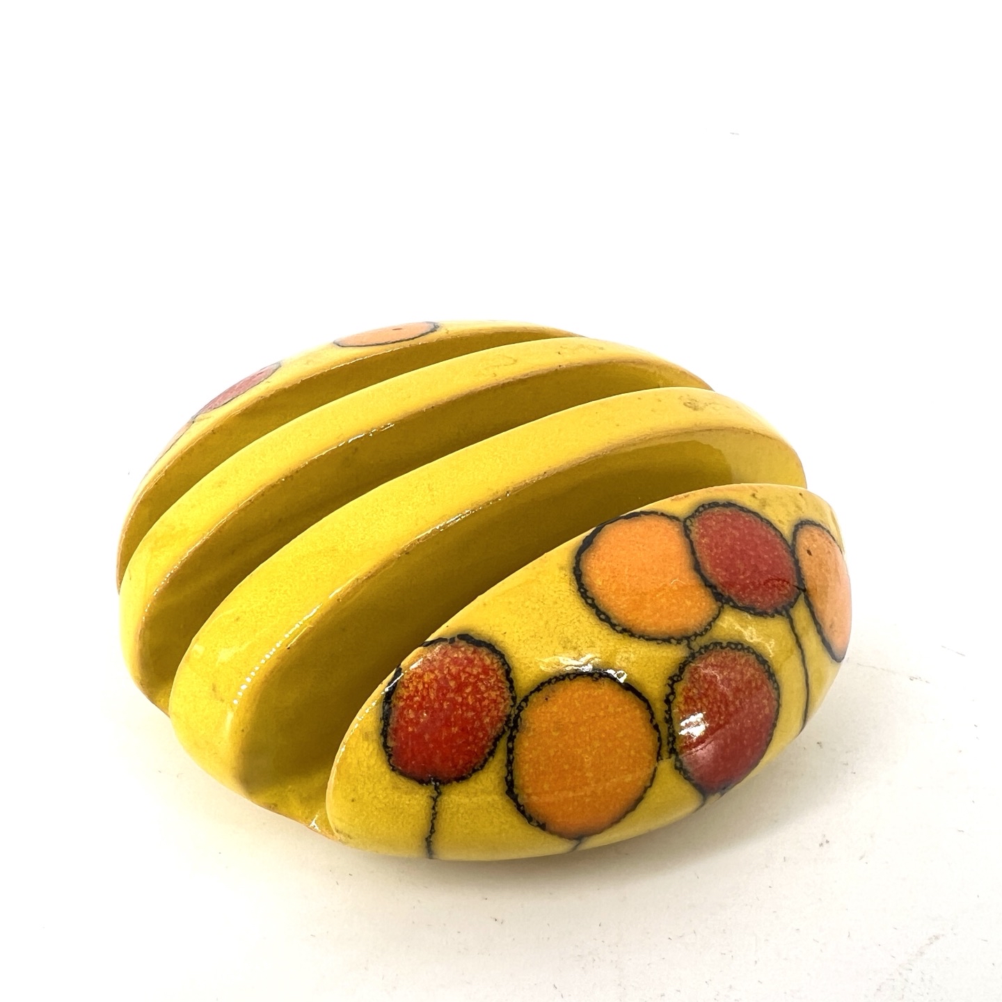 Bo Melander Danish Modern Yellow Ceramic Round Paperweight