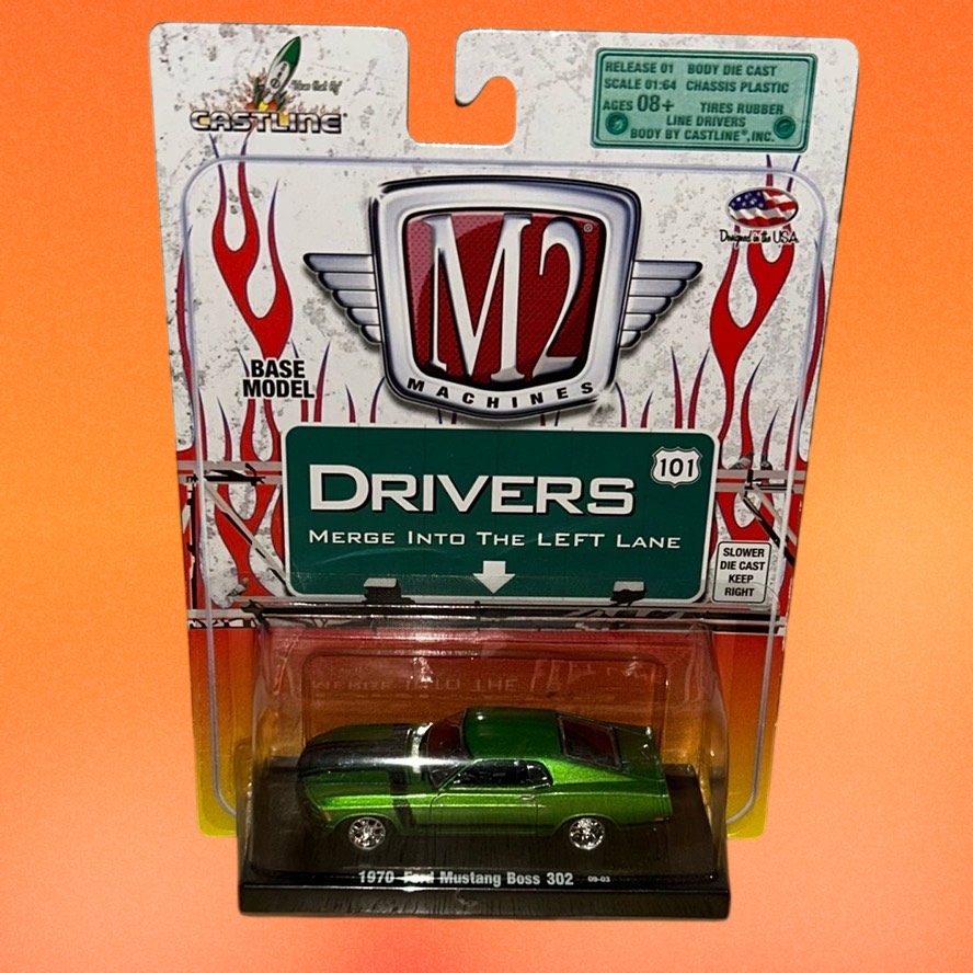 M2 Drivers 1970 Ford Mustang Boss 302 Green 1:64 Die-cast , See ...