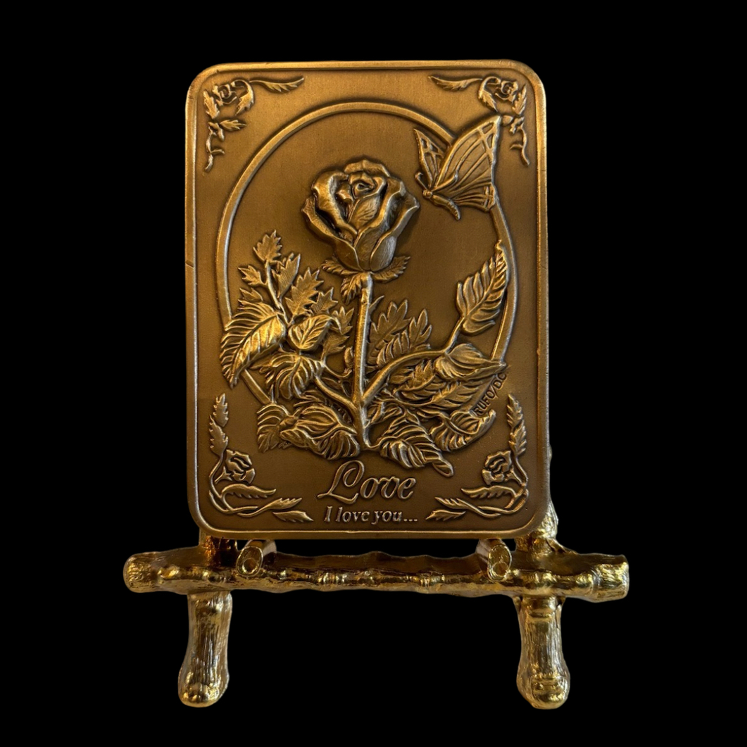 Stunning 1990 Gerald C Henry Bronze Plaque ~ Love