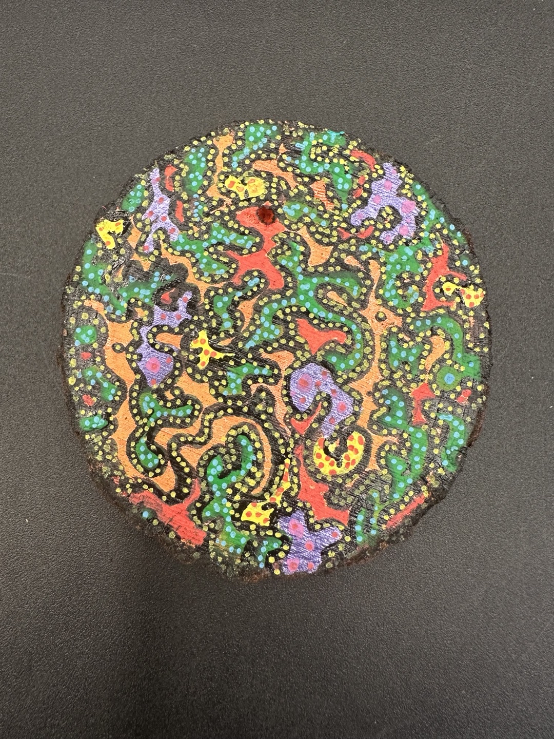 “Dot To Dot” Handpainted Abstract Magnetic Art, UV Reactive