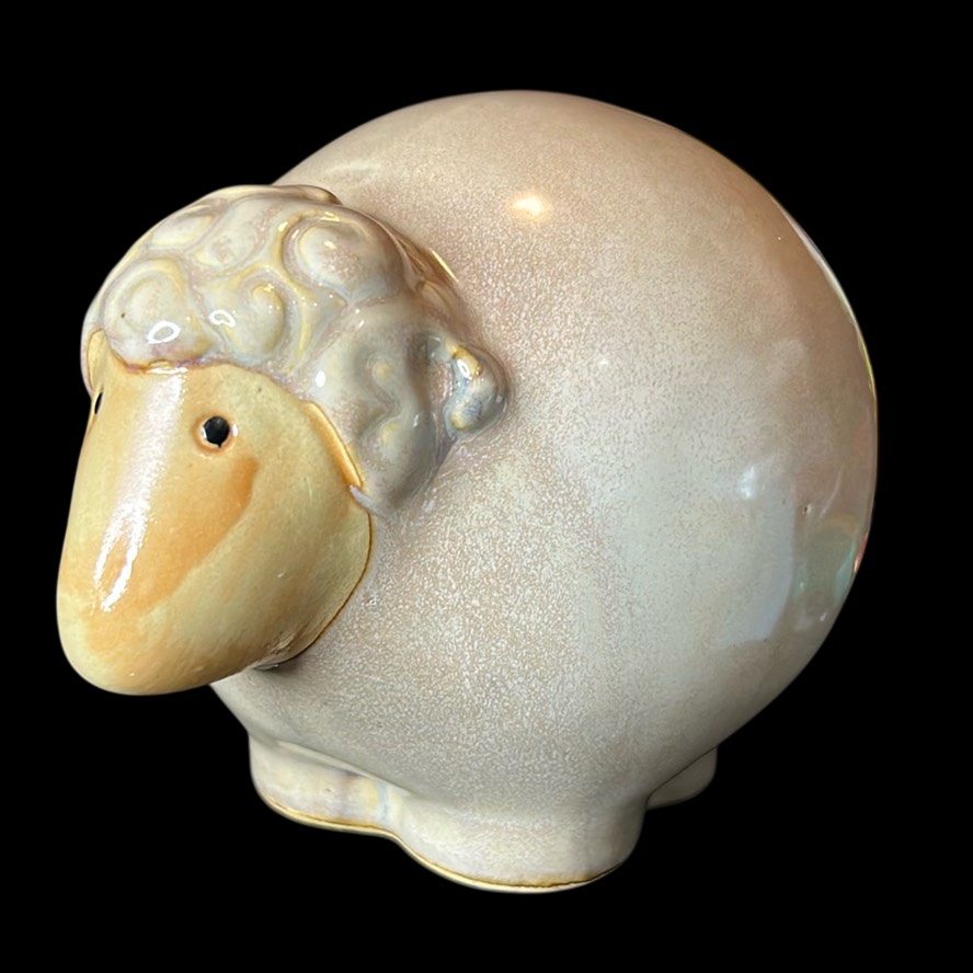 Ceramic Sheep Figurine 6.5”x8”x4”