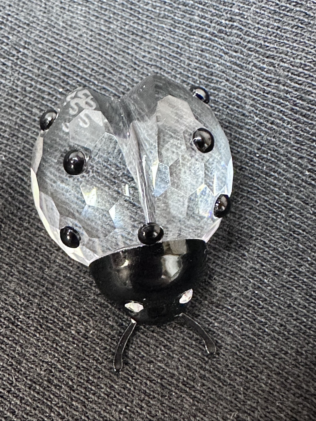 Art Glass Vintage Swarovski Crystal Ladybug Figurine