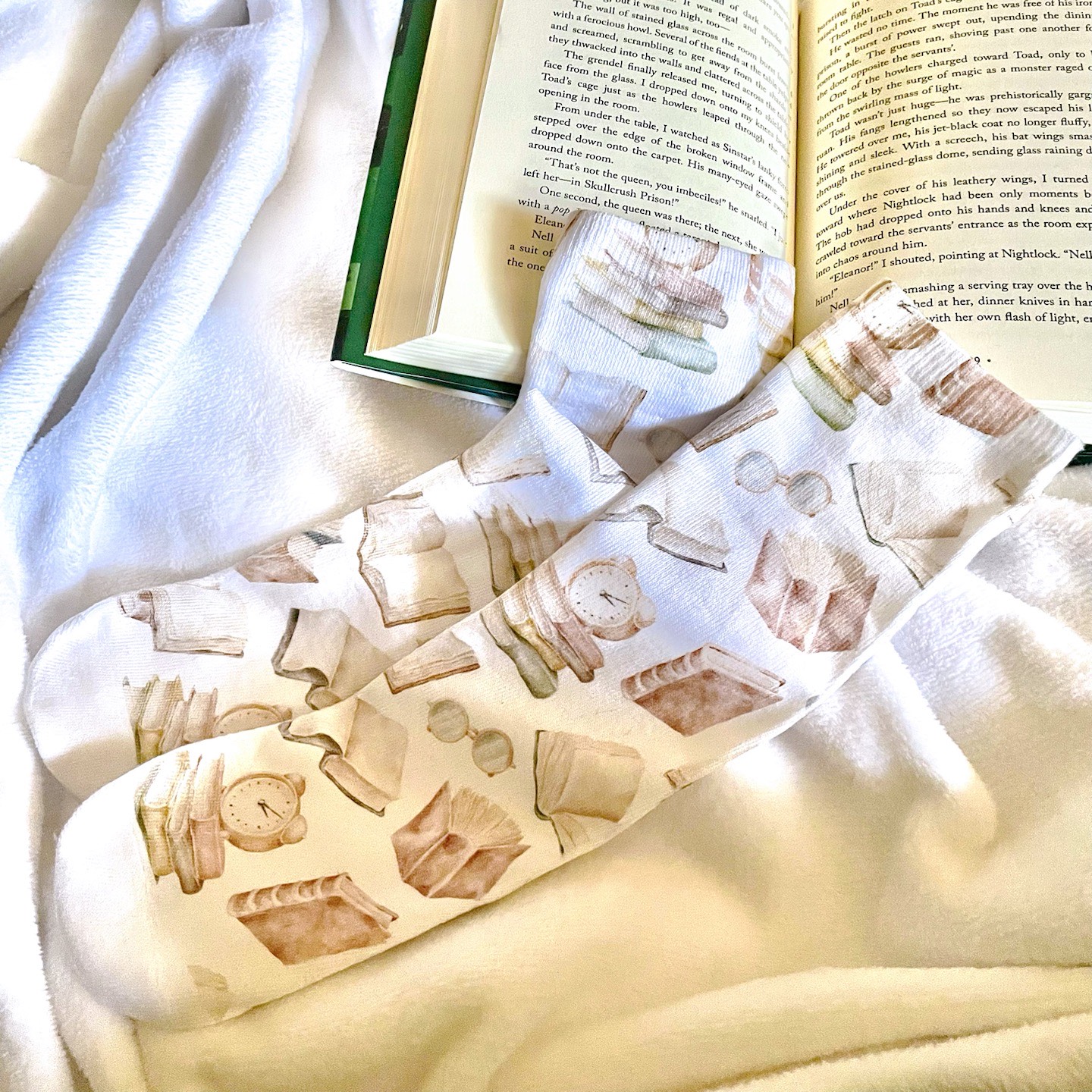 Handmade Bookish Socks for Women