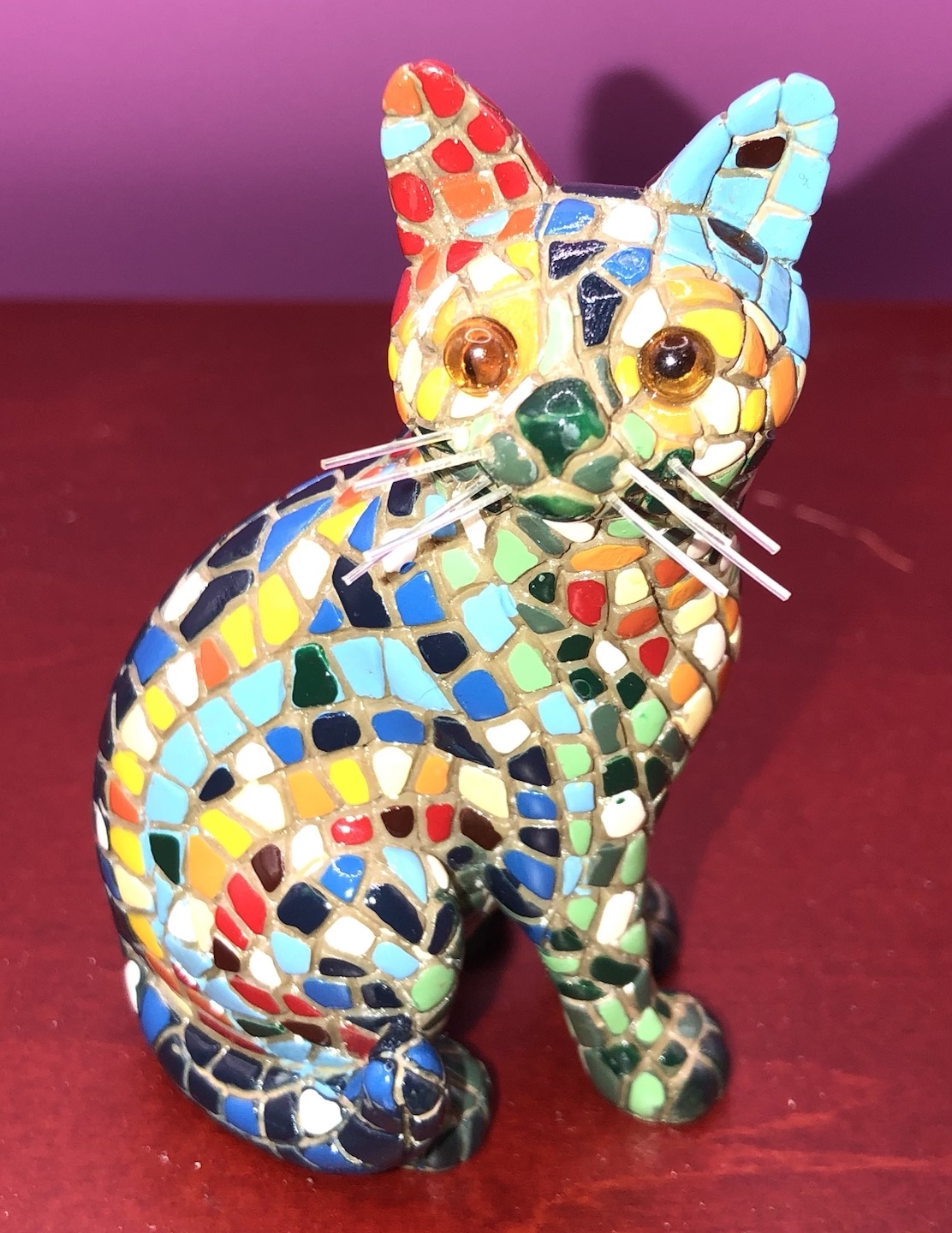 #14 - Manic Monday Variety-Adorable mosaic Cat Figurine