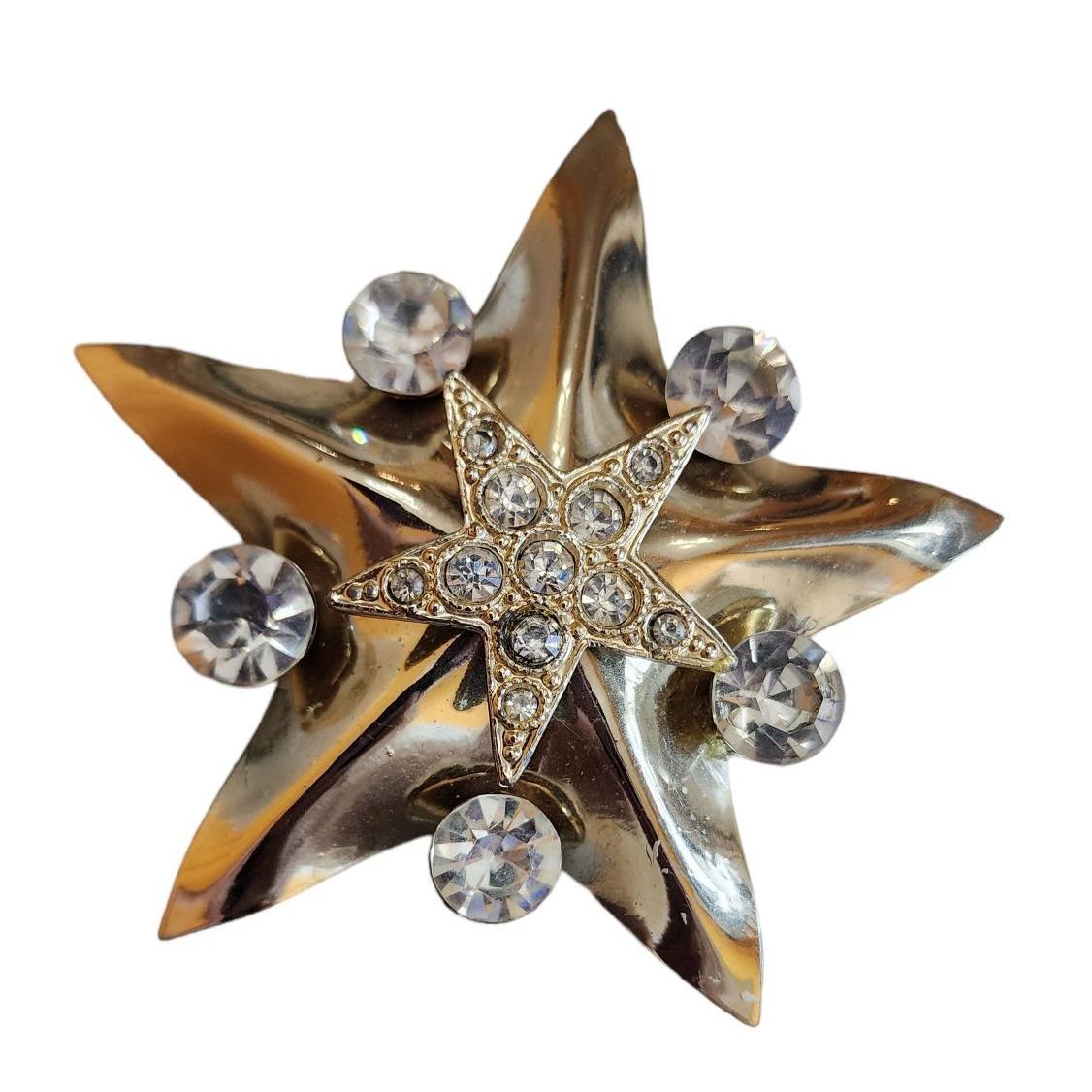 Vintage Bling Layered Star Pendant
