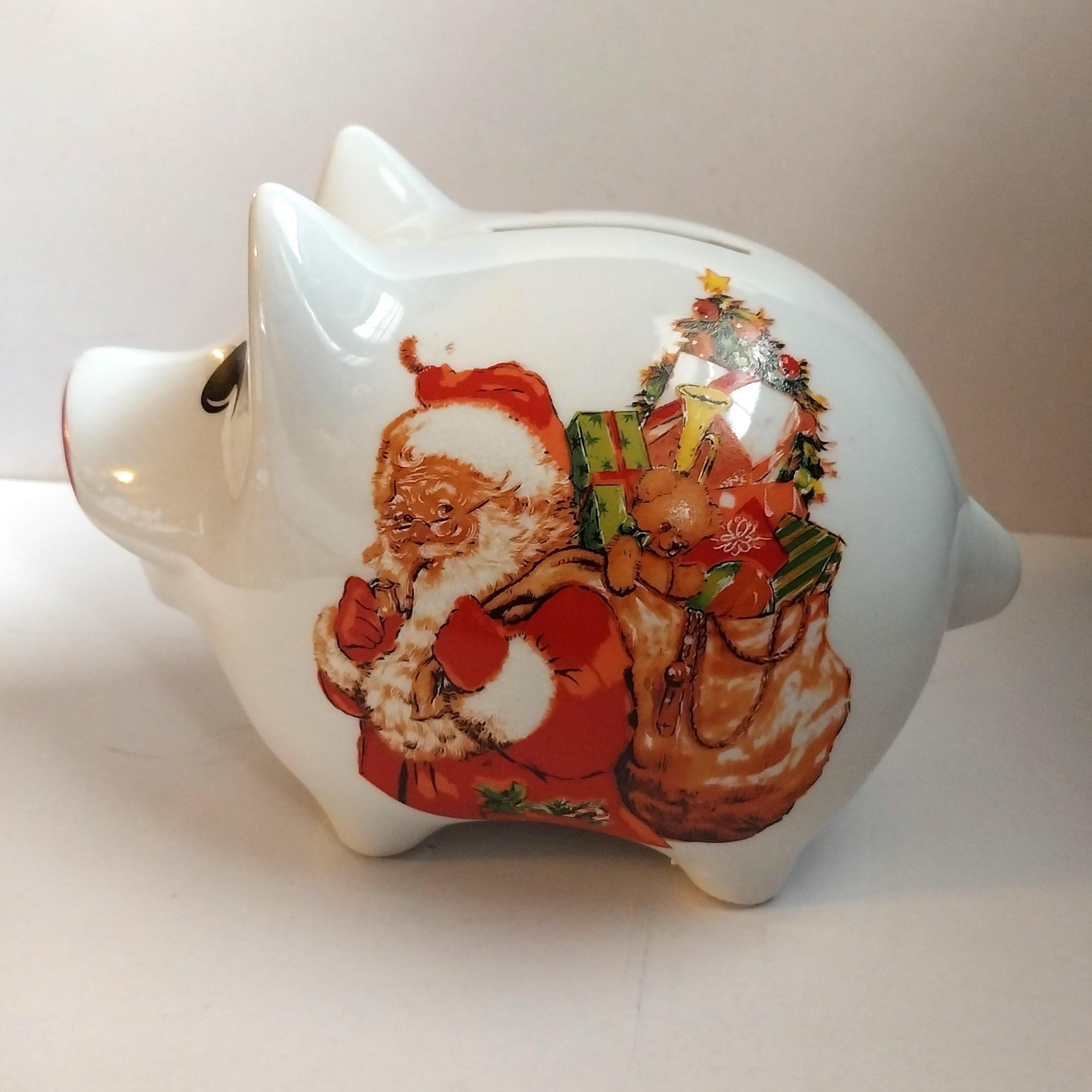 Vintage Reutter Porzellan Germany, Christmas, Santa Piggy Bank, HTF ...