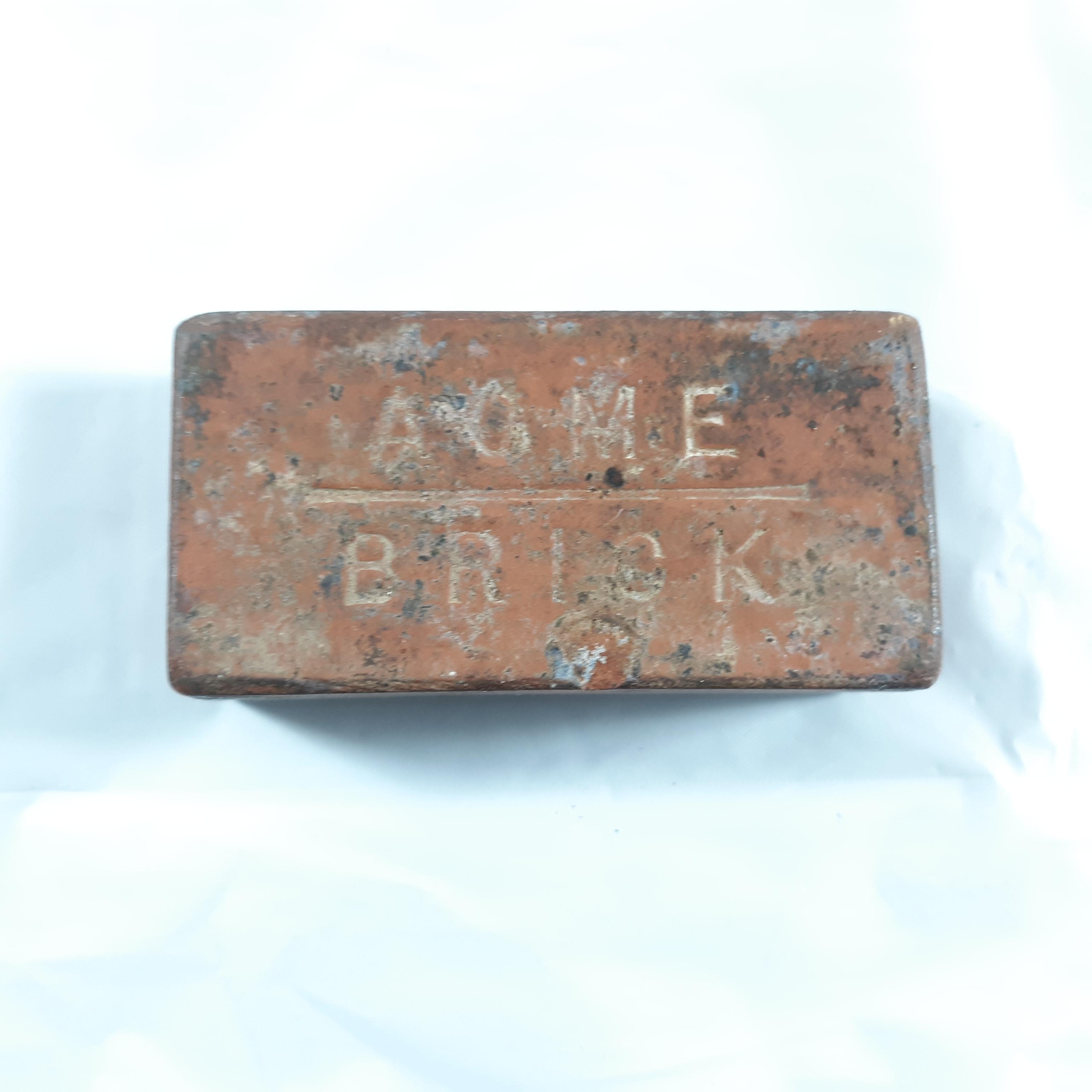 Vintage Acme Red Brick Salesman's Sample Miniature Paperweight Paver