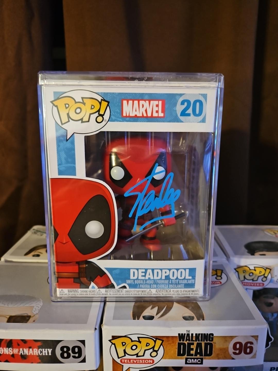 Stan Lee Signed Funko Pop Marvel #20 Deadpool