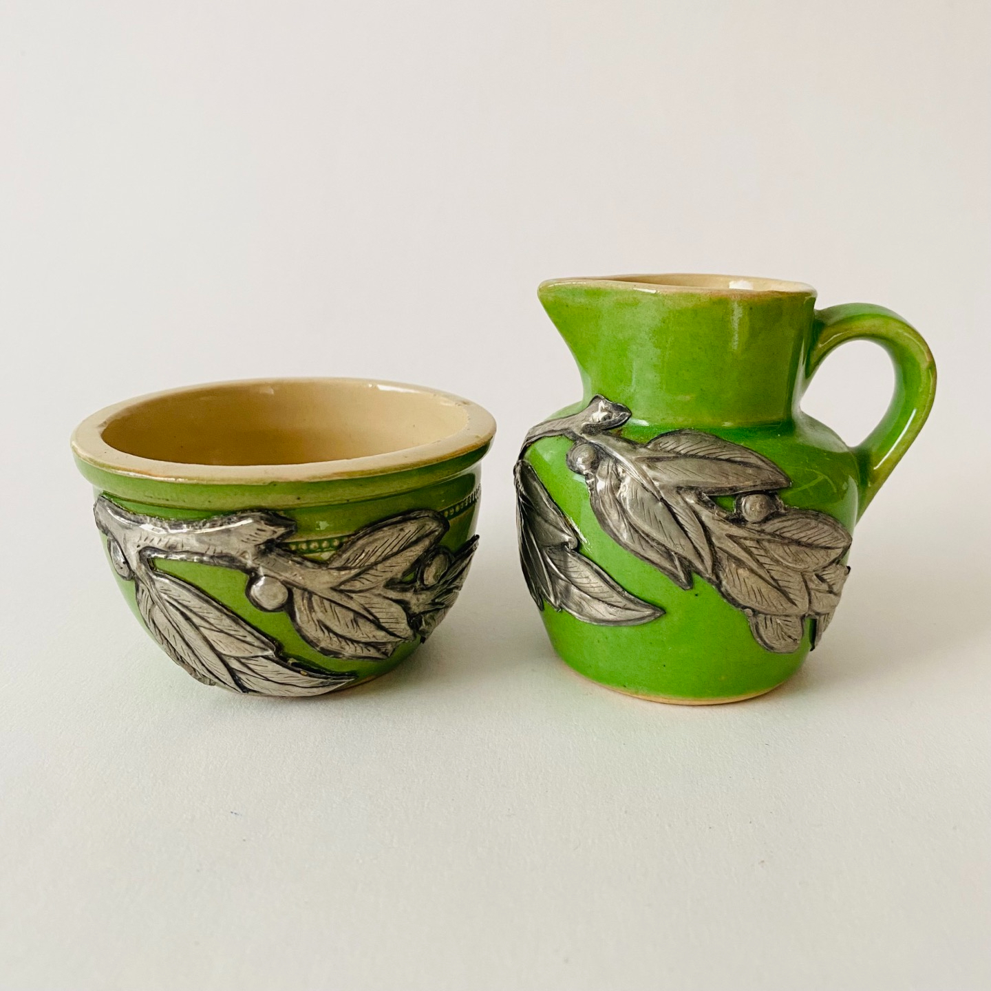 Buchan Portobello Scotland Mini Green Creamer And Open Sugar With ...