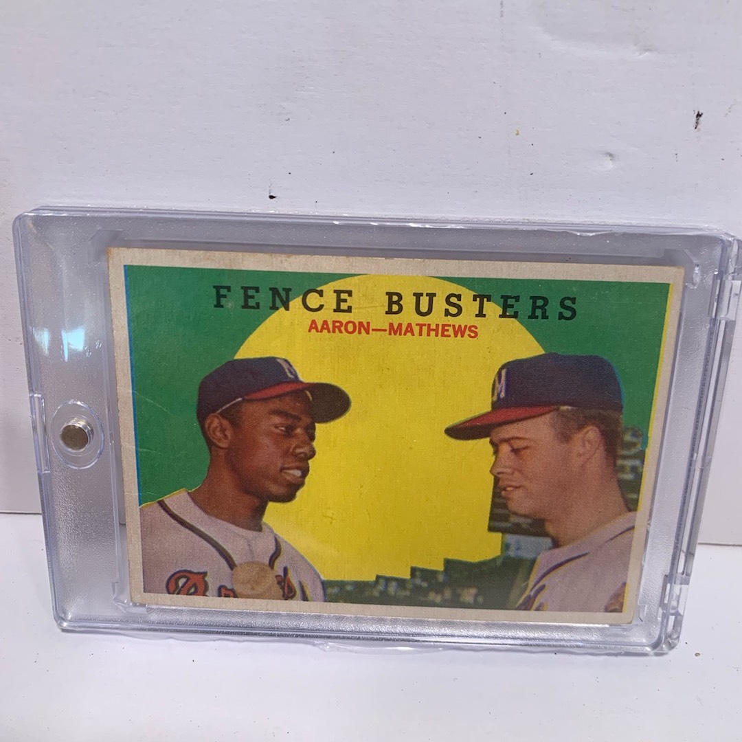 1959 Topps Fence Busters Eddie Mathews Hank Aaron