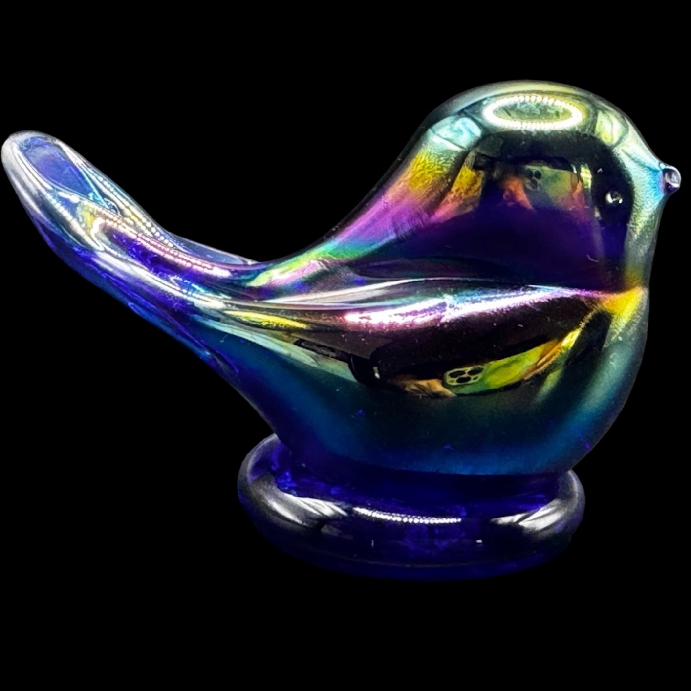 Signed Leo Ward Carnival Bird Of Happiness Rainbow Paperweight ...