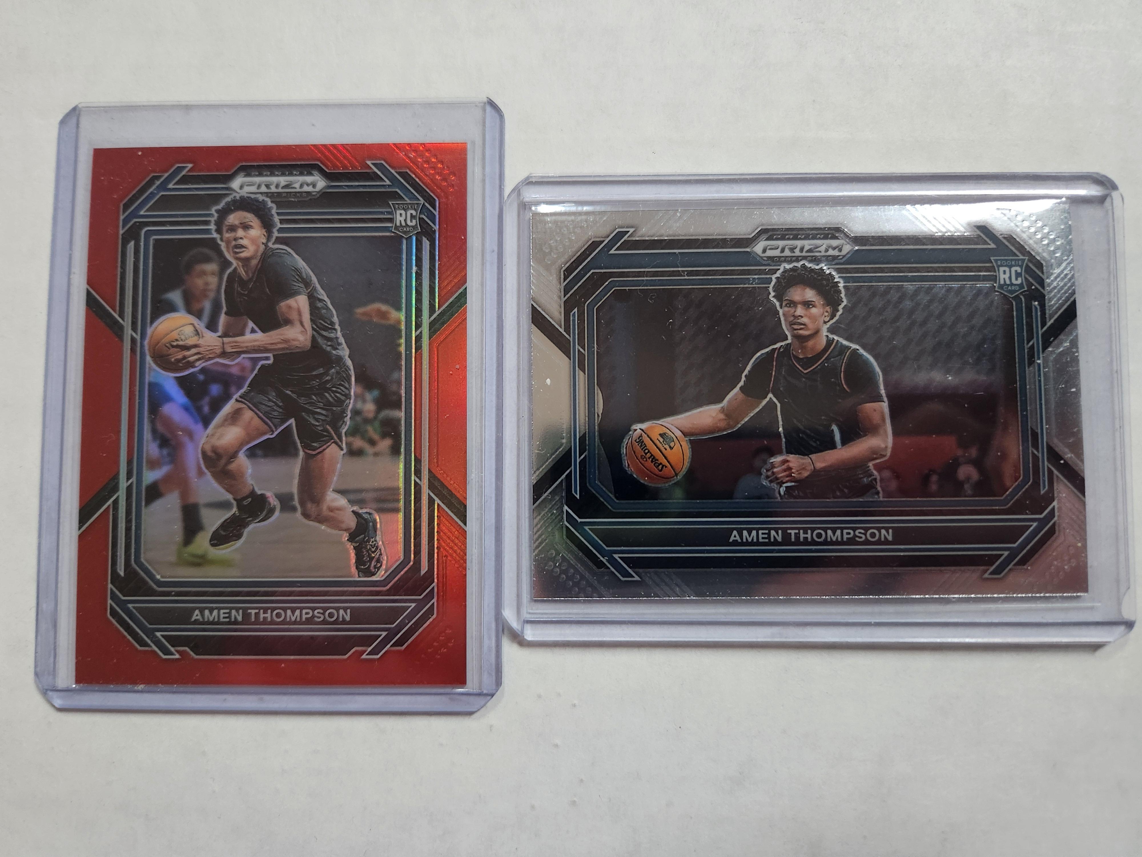 Lot of (2) Amen Thompson 2023 Prizm Rookie Cards