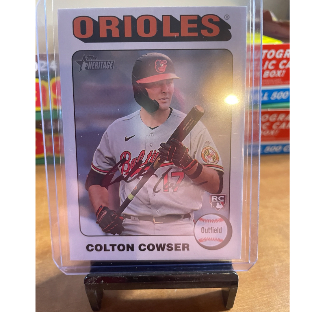 Colton Cowser 2024 Heritage White Border Variant Baltimore Orioles