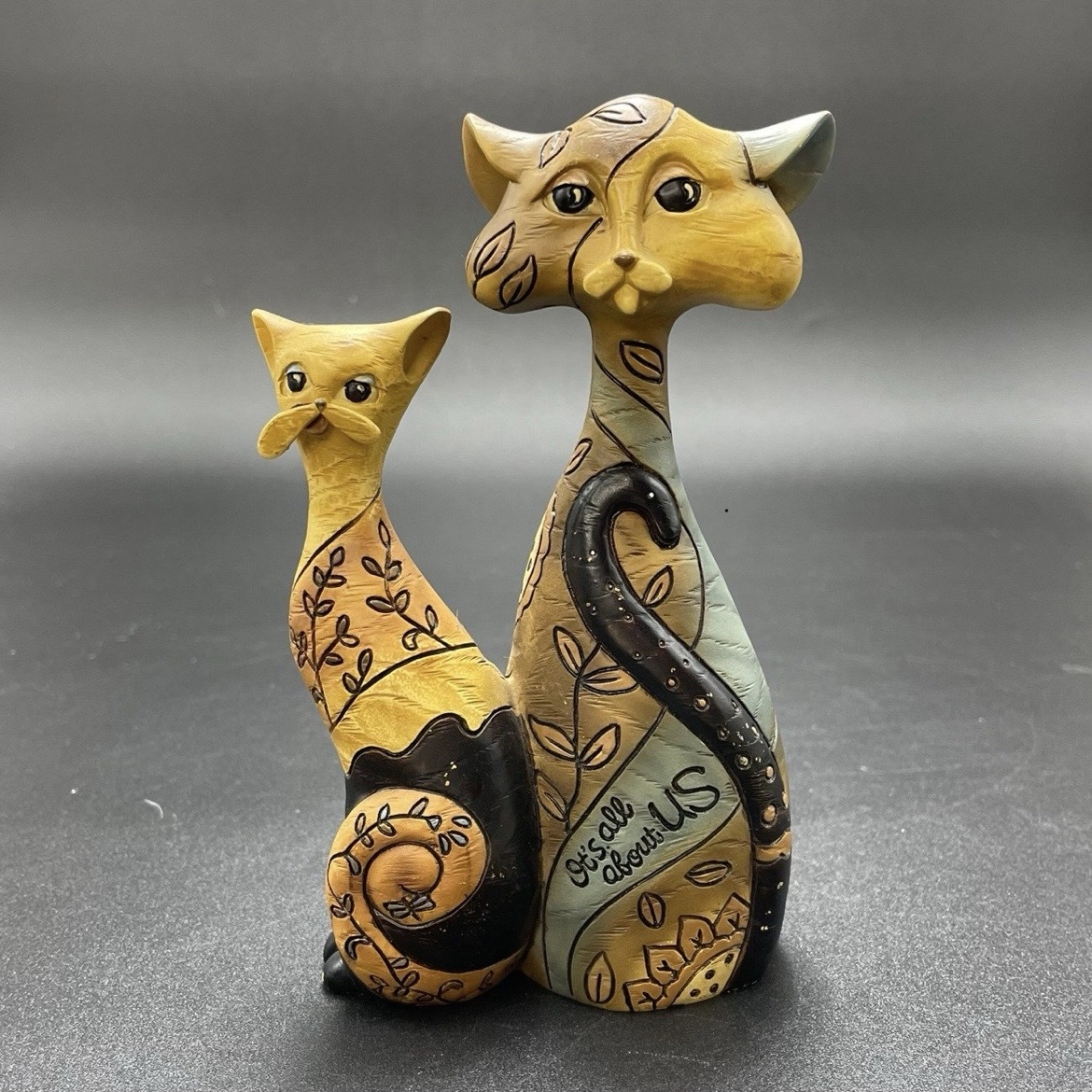 Woodland by Carson Pair of Kitty Cats Resin Figurine It's All About Us