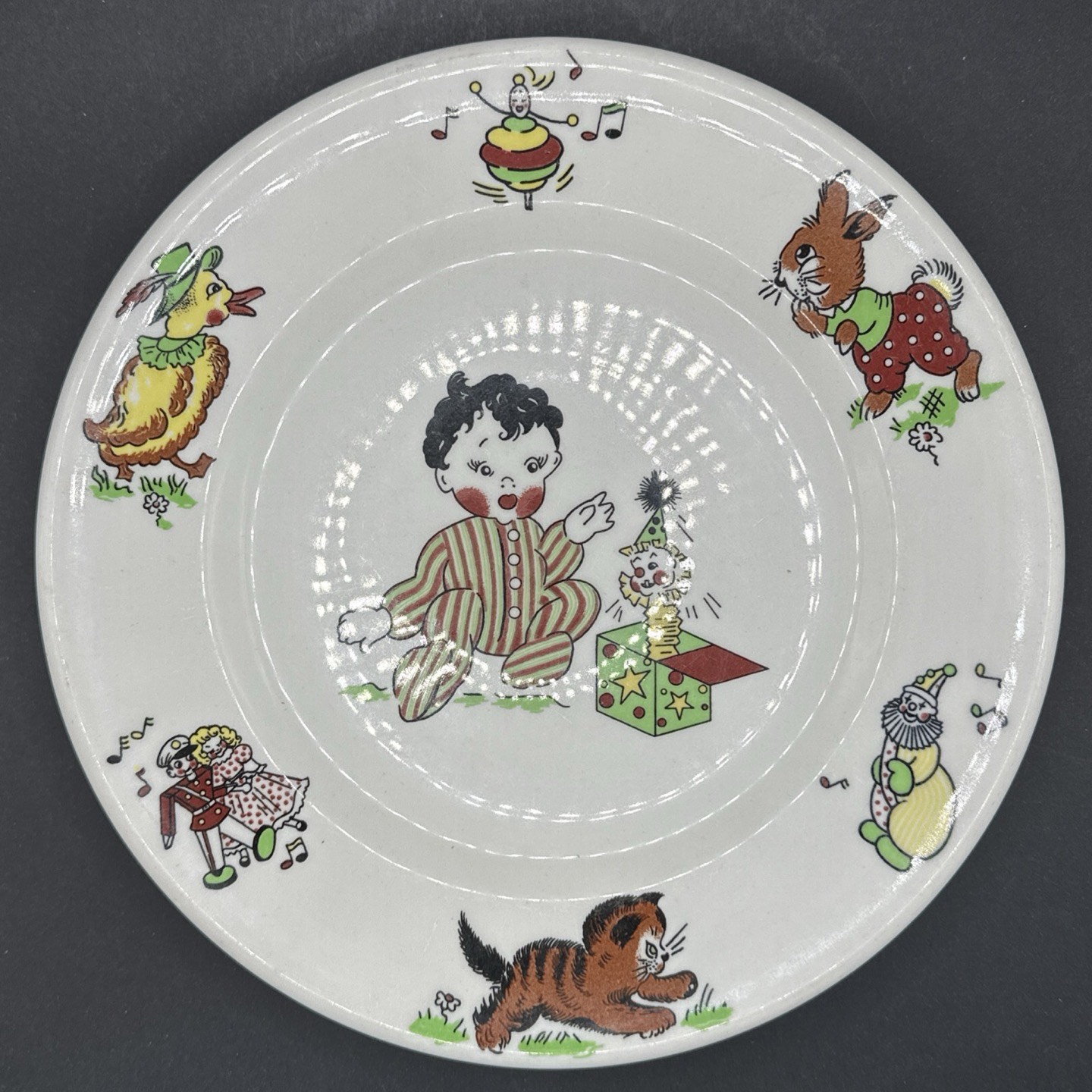 Vintage Restaurant Ware Mayer China Child's 8" Plate Toyland Pattern ...