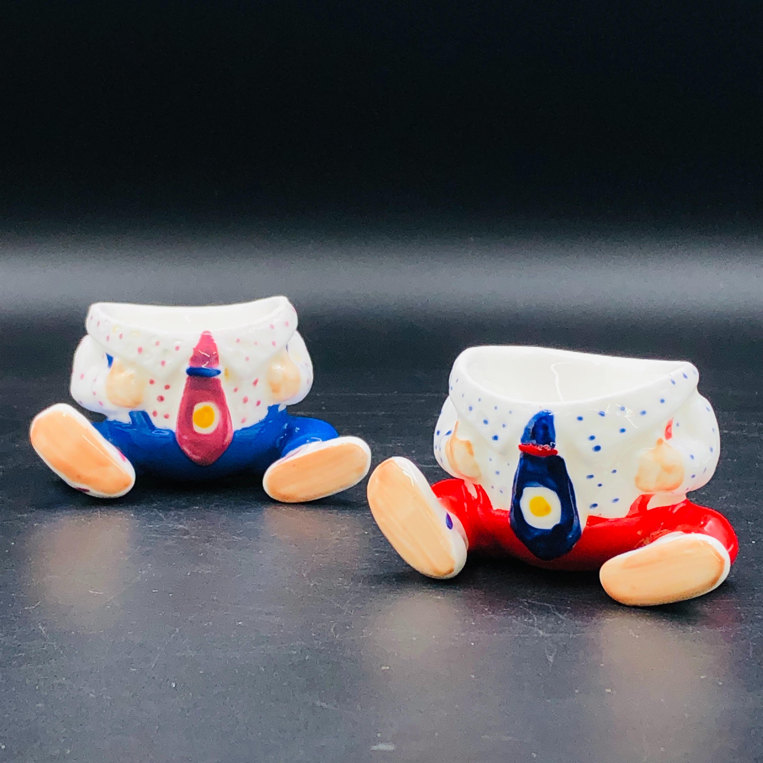 Millard Lister Humpty Dumpty Egg Cup Holders, PAIR, Whimsical Tableware ...