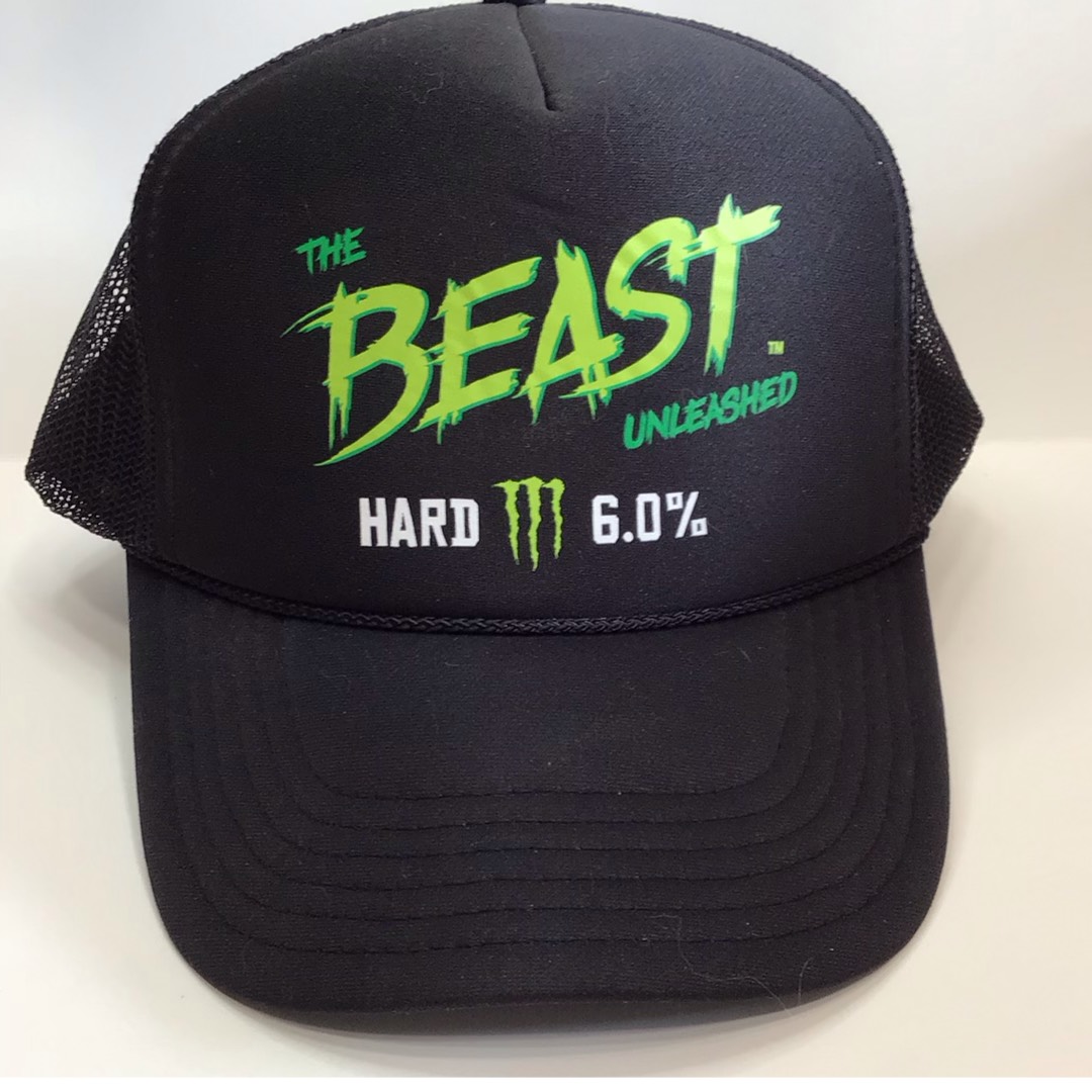 The Beast Unleashed Hard Monster 6.0% Black Trucker Adjustable Hat Cap