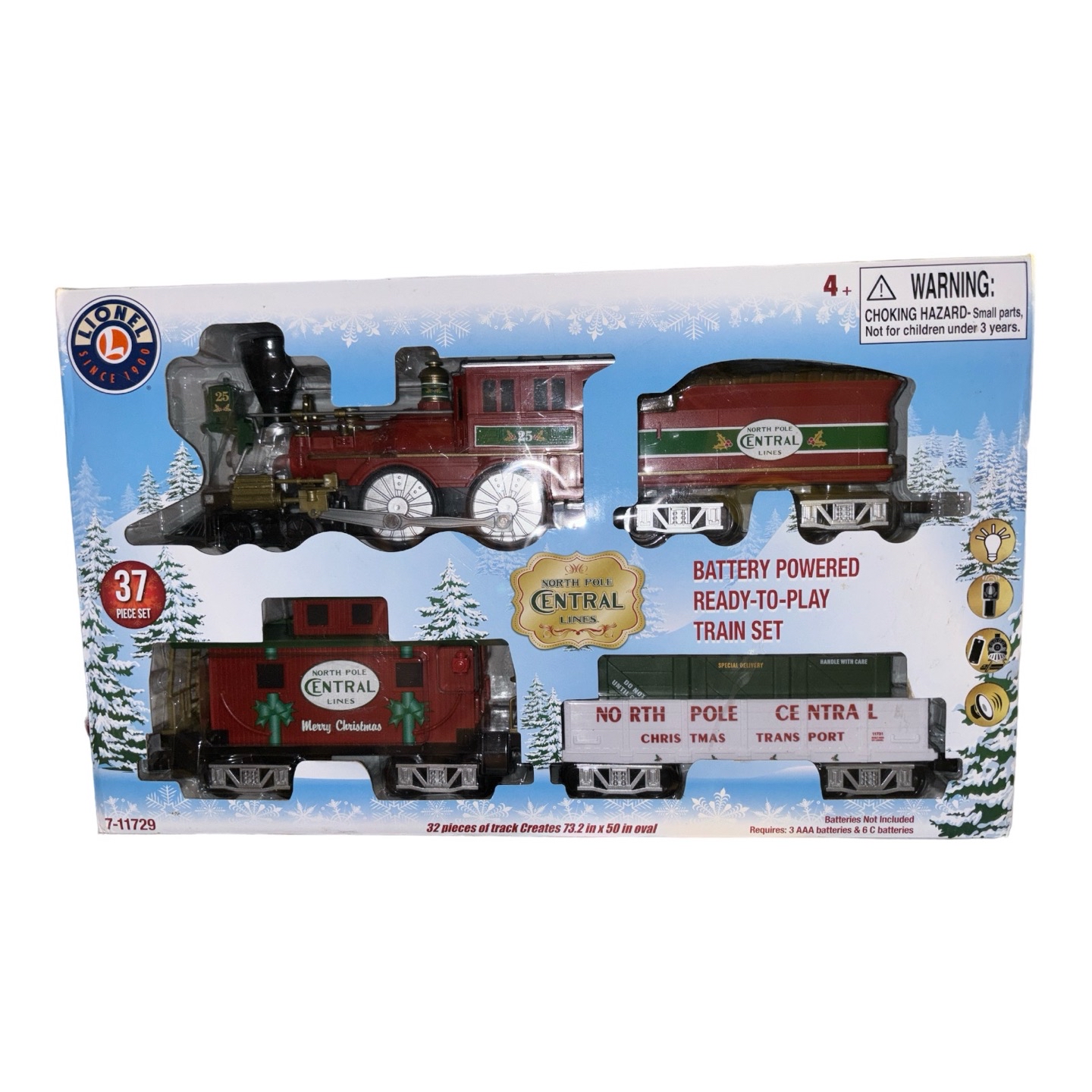 Lionel North Pole Central Lines 37 Piece Ready-To-Play Train Set ...