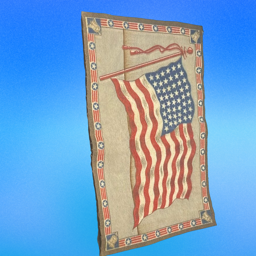 01. 1912 B5 ATC National Flags American 48 star flag Blanket Felt Flannel