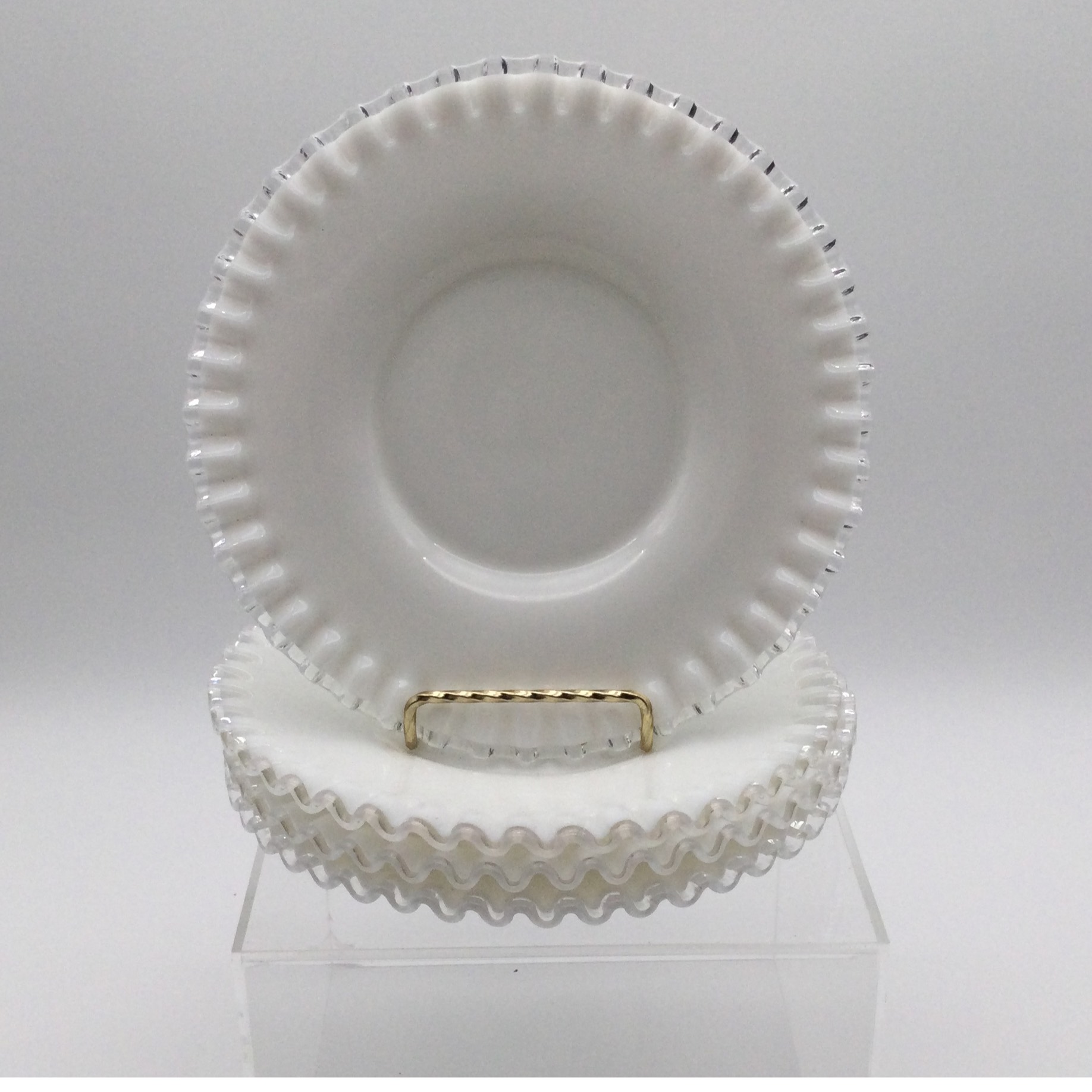 40 Fenton Silvercrest Plates 8 Inches