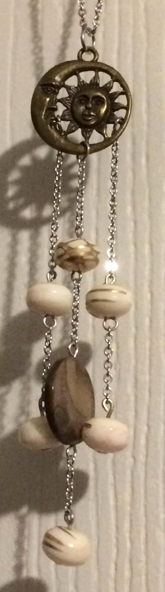 (#66) UV Reactive Sun Catcher Made by ME! 8-1/4"" from clasp to bottom