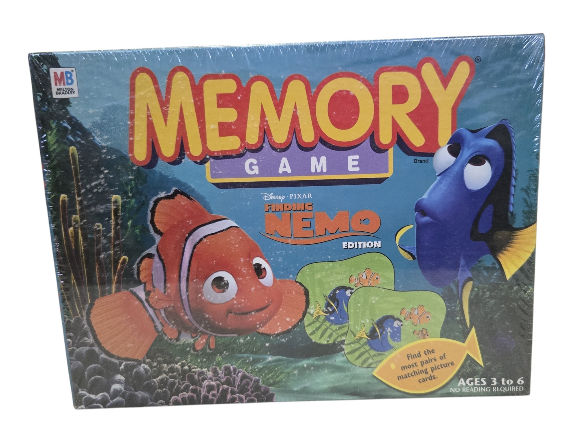 #01 Disney Pixar Finding Nemo Edition Memory Game Matching Milton Bradley 2003