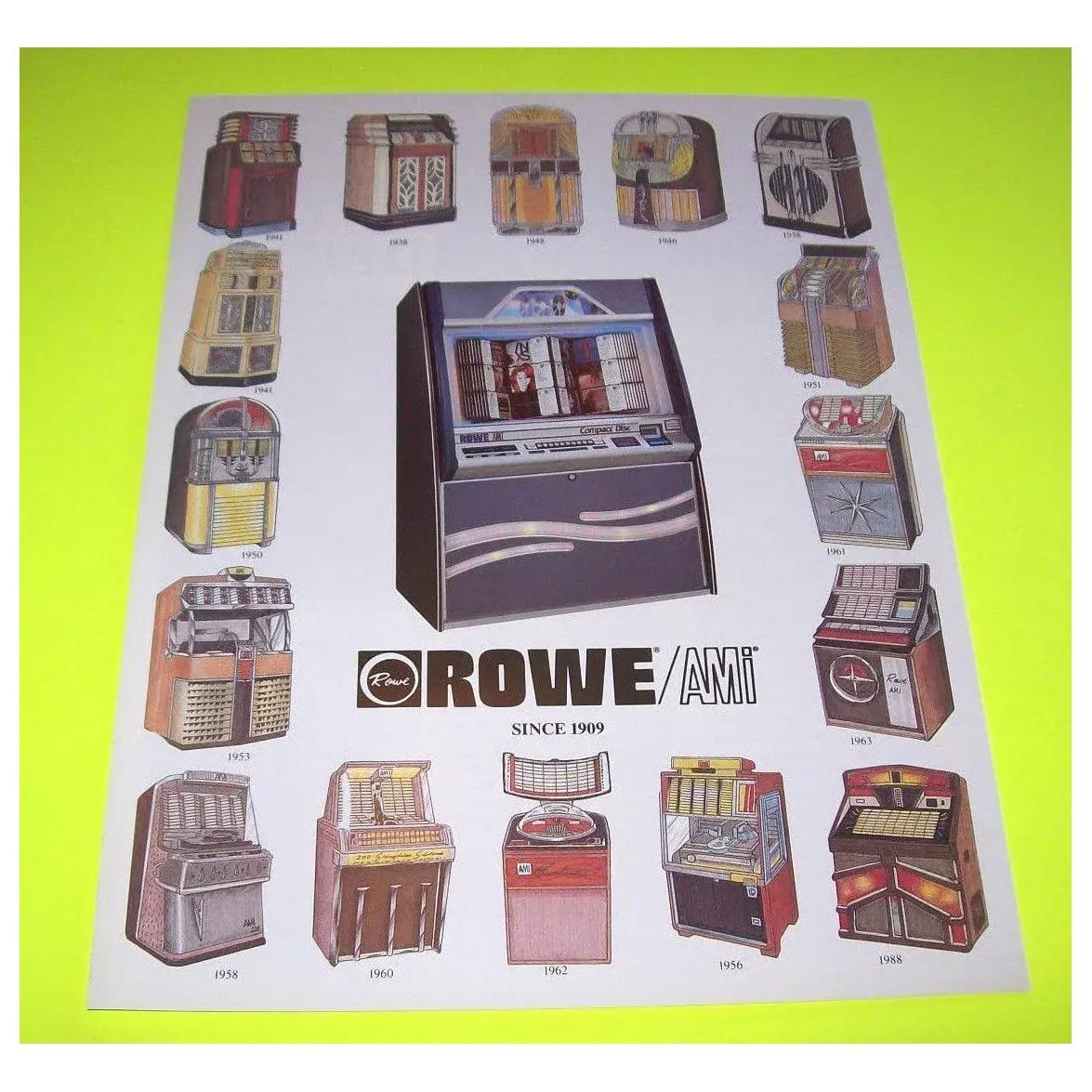 Rowe AMI Jukebox FLYER LaserStar America + 16 Models CD-100B Original ...