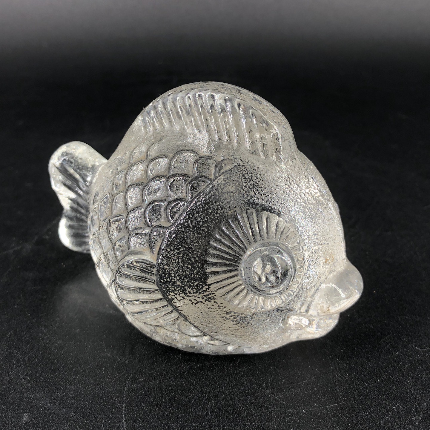 Vintage Goebel Clear Glass Fish Paperweight