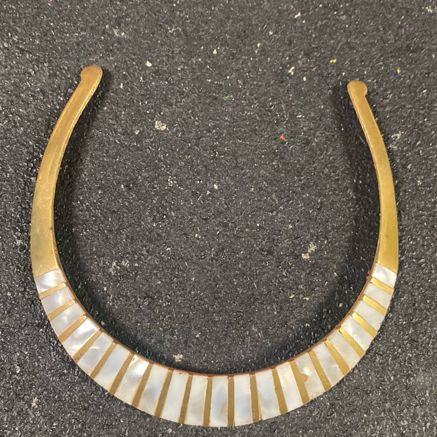 Brass inlayed Mother Of Pearl Chocker
