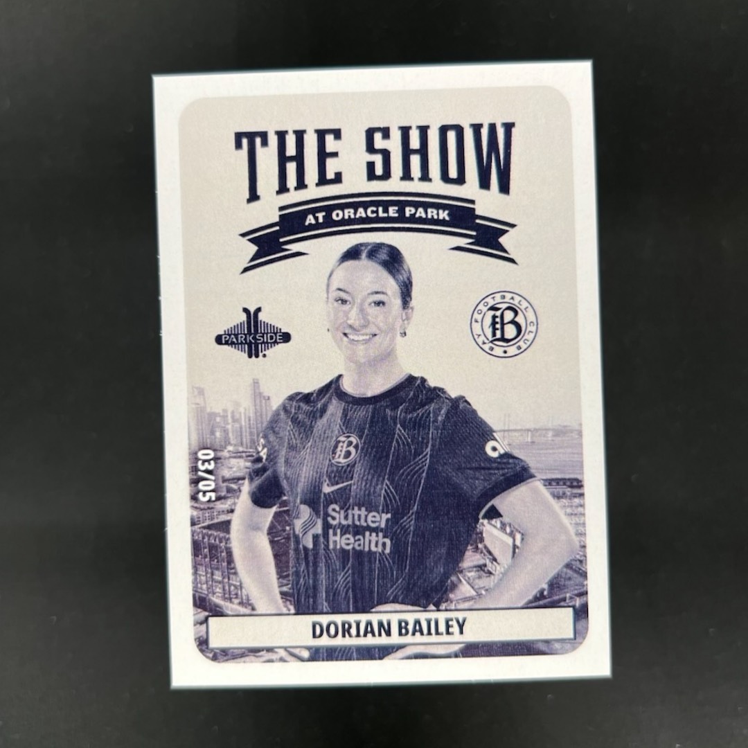 Dorian Bailey 2025 Parkside NWSL Bay FC The Show at Oracle Park /5 ...