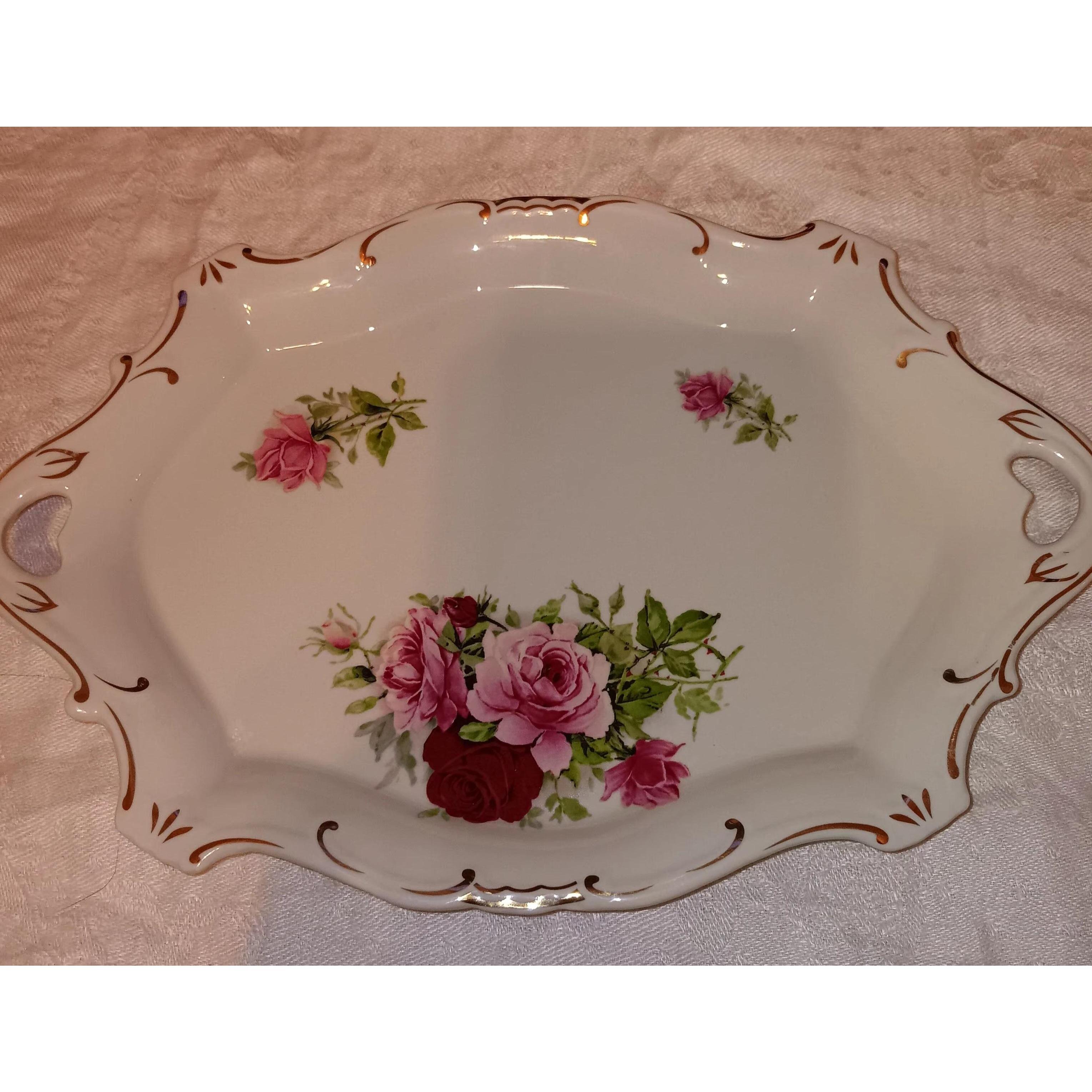 Victorian Rose Collection Tray By Baum Bros. Decorative Piece Only ...