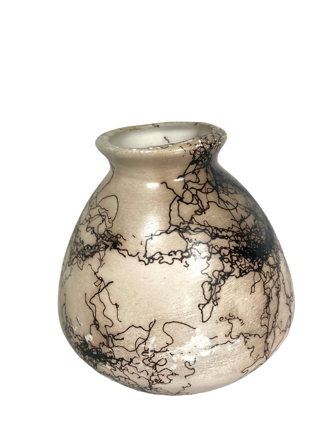 Thomas Vail Jr Navajo Horsehair Pottery Vase Pot