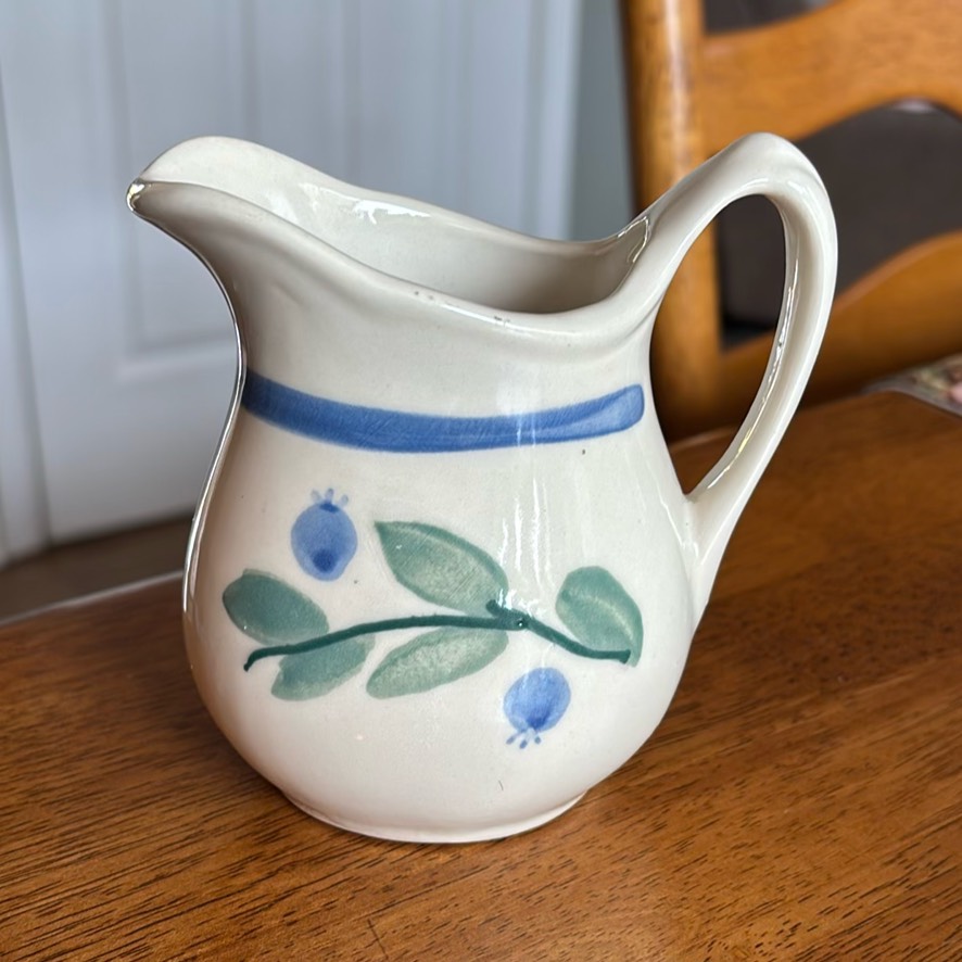 Stoneware Blueberry Pitcher