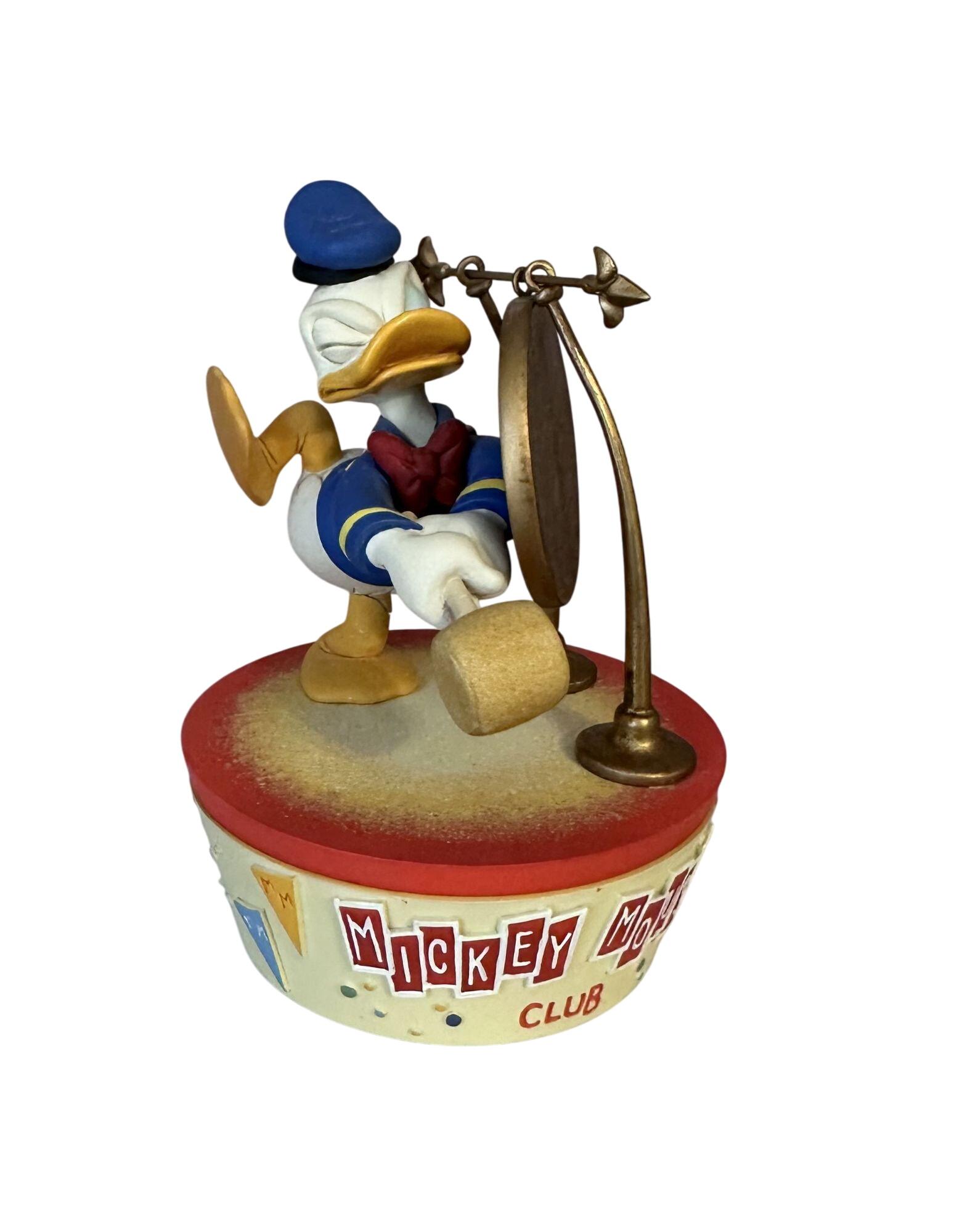 Vtg Disney Mickey Mouse Club Donald Duck with Gong Figure LE 0383-2500 VGC