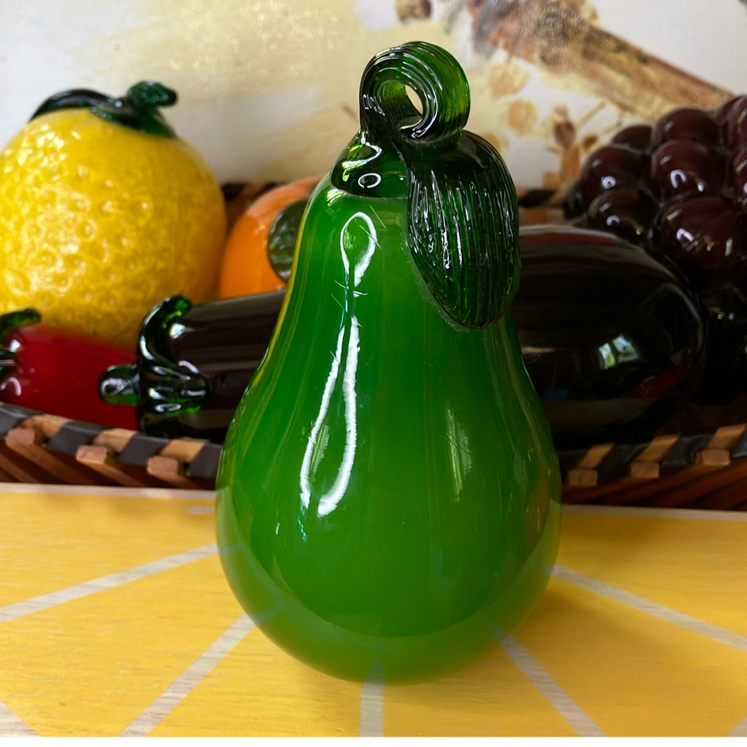 Glass Green Pear