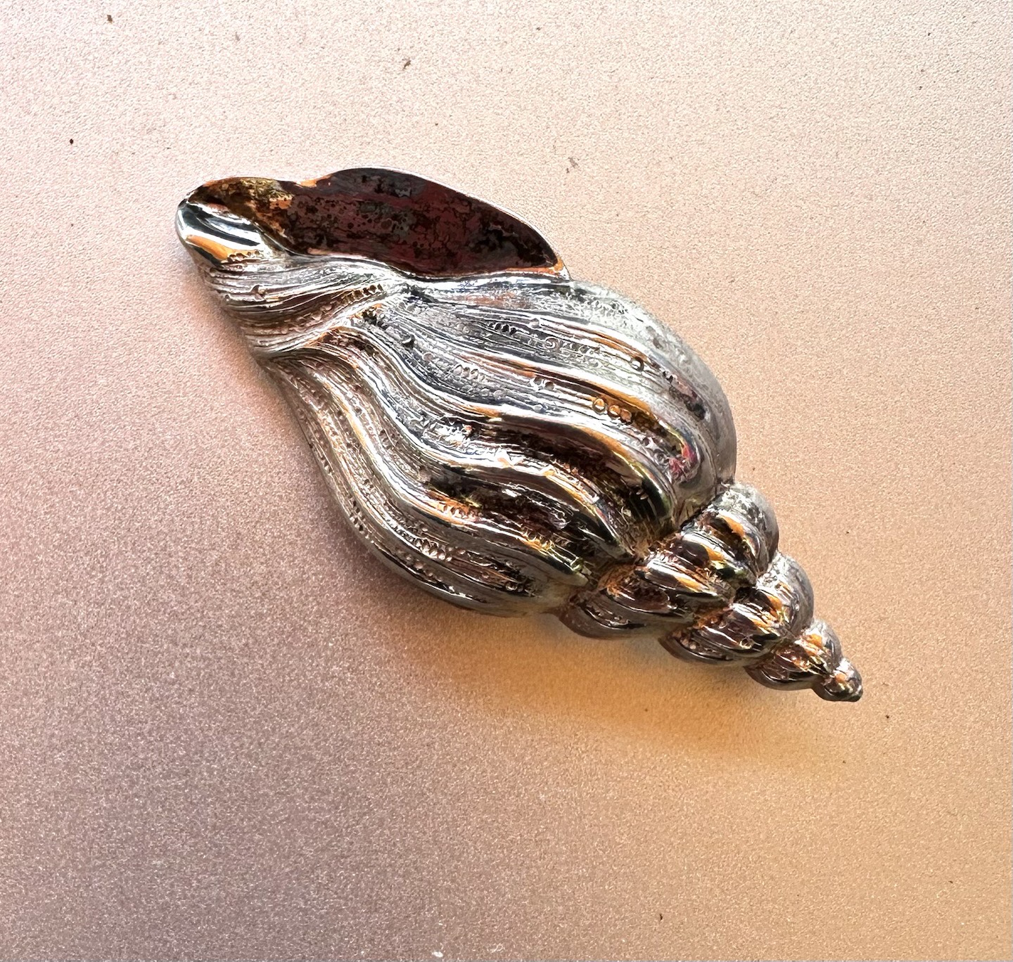 Vintage Beau Sterling Silver Conch Shell Pin
